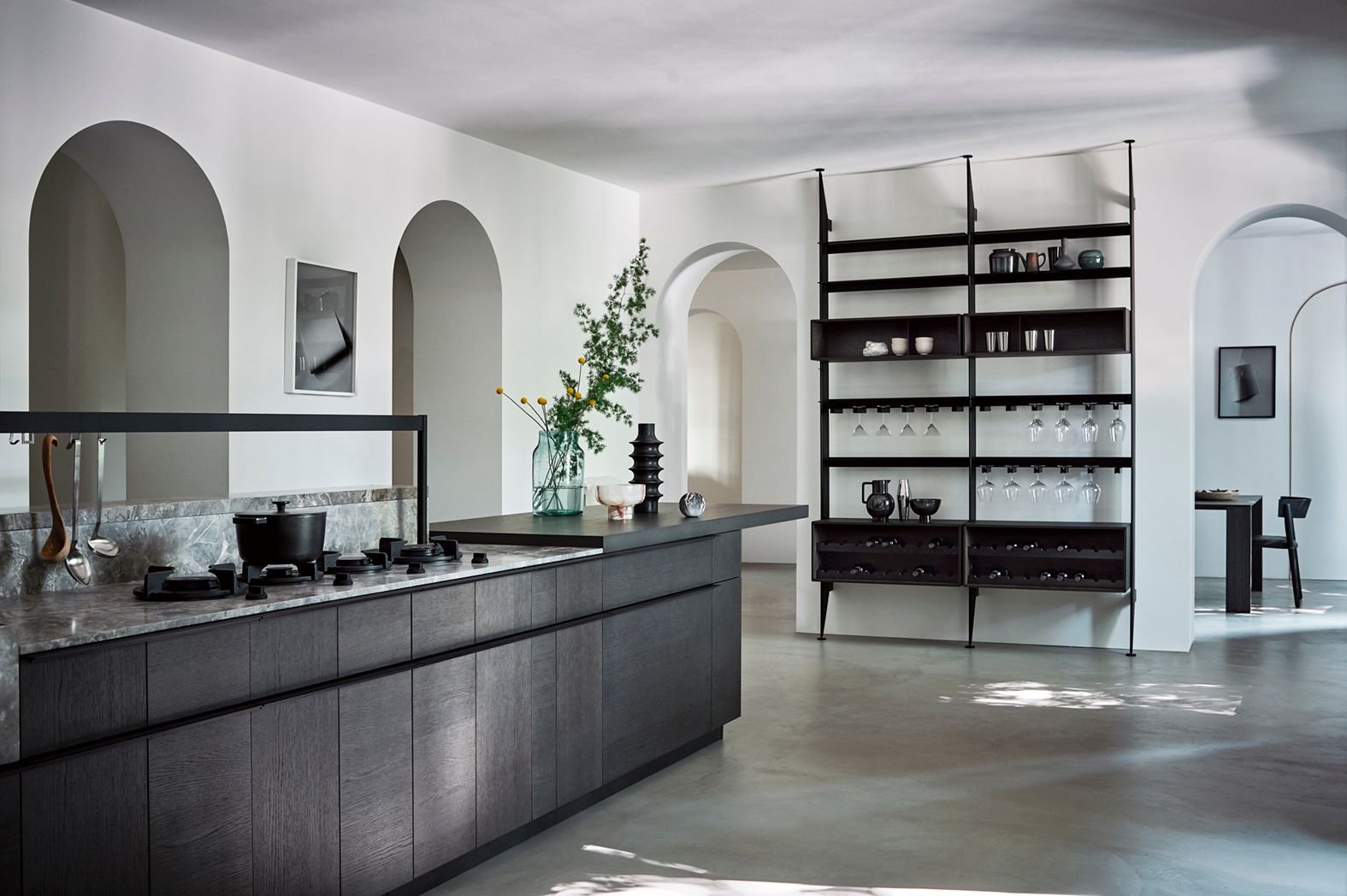 Oak and marble kitchen with island INTARSIO - CLASSICAL FUTURE By Cesar ...