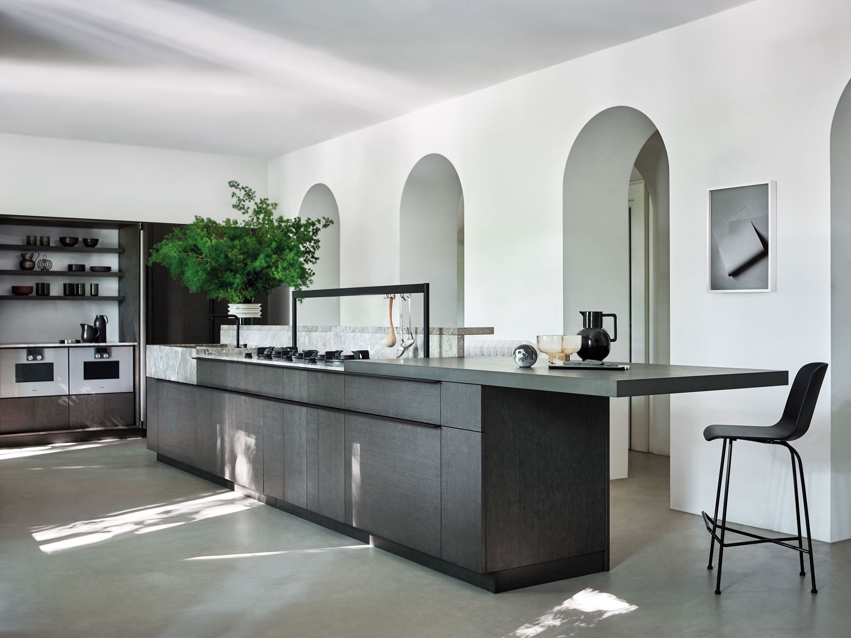 Oak and marble kitchen with island INTARSIO - CLASSICAL FUTURE By Cesar ...