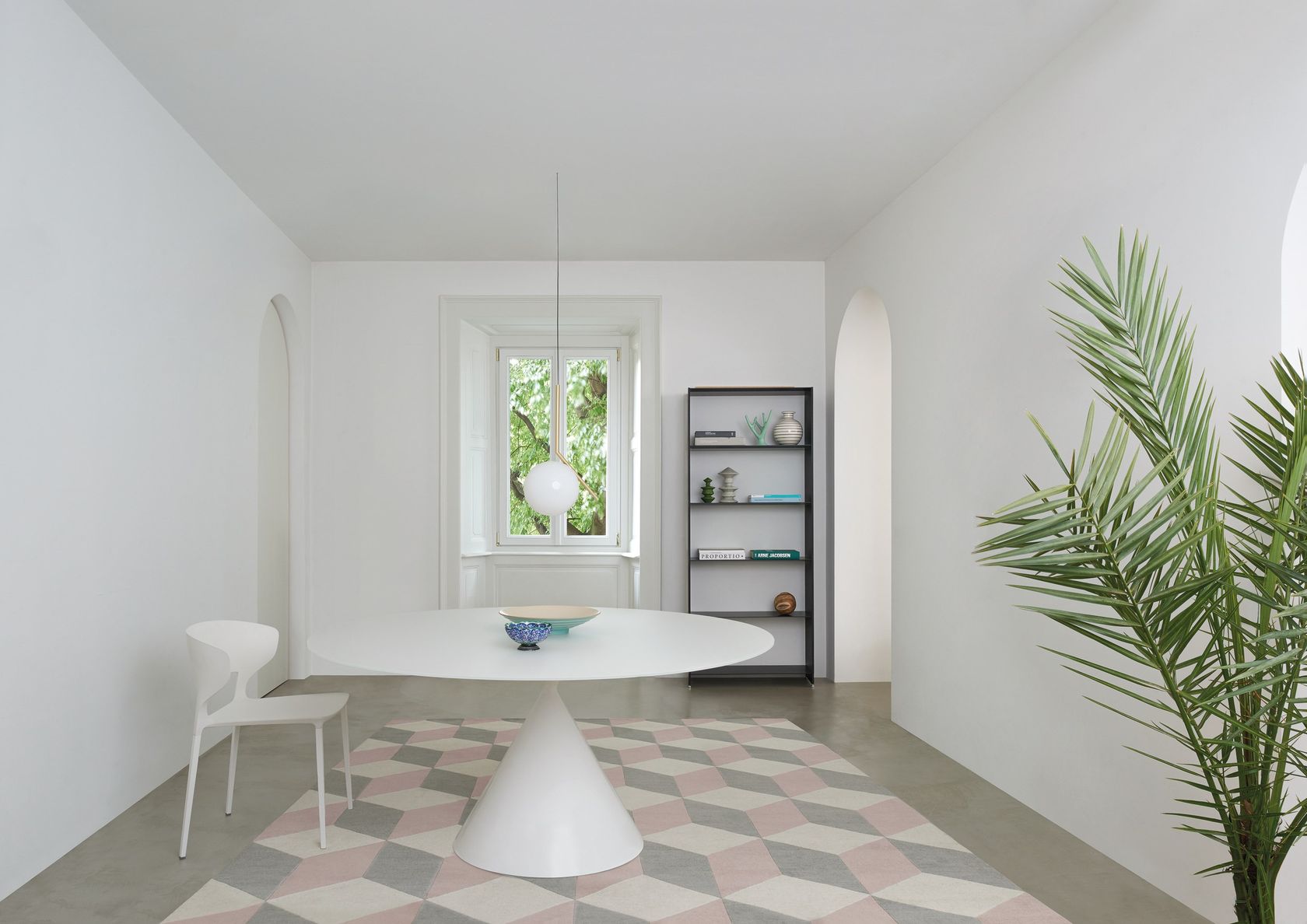 CLAY Round table with crystal top By Desalto | design Marc Krusin