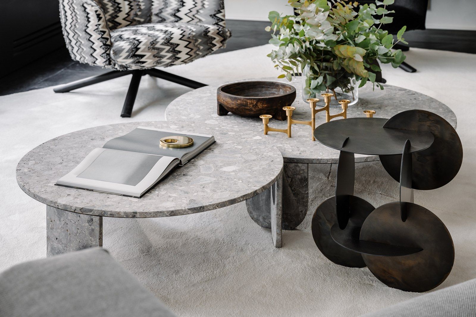 CLEMO Round marble coffee table By Gallotti&Radice | design Massimo ...