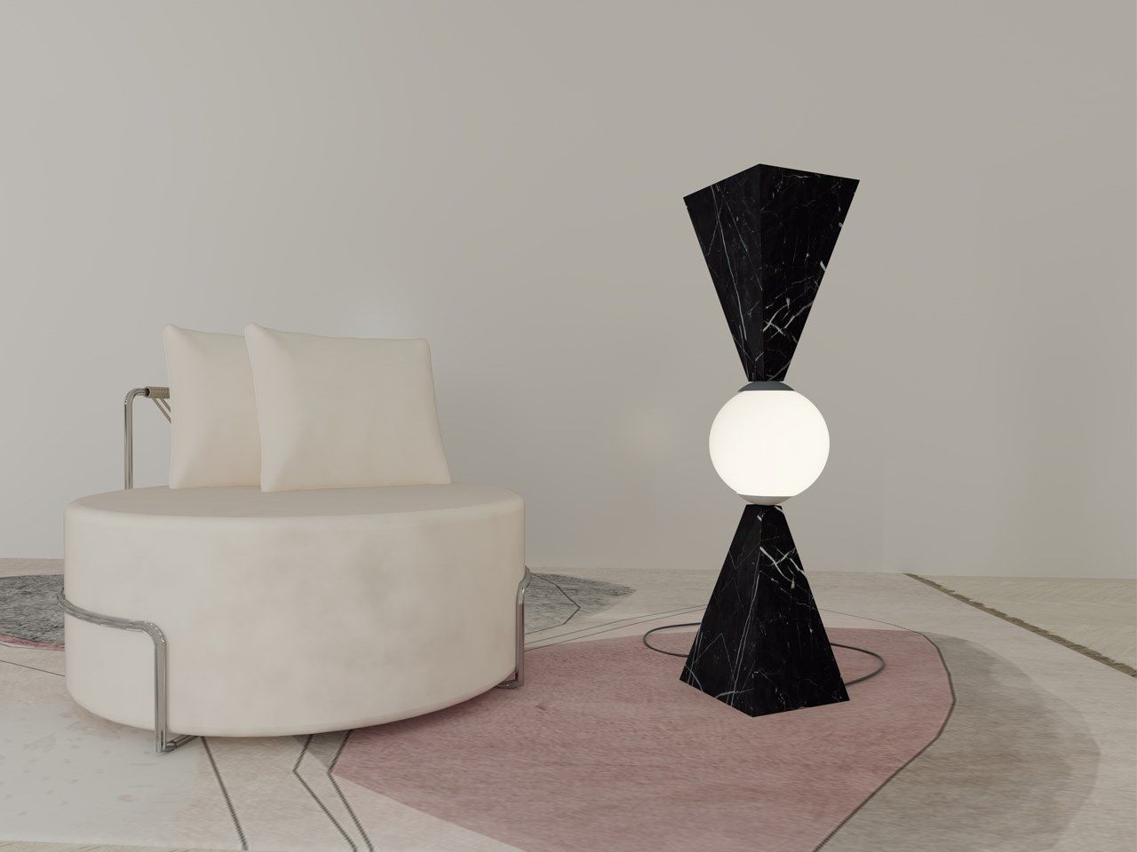 CLESSIDRA Marble floor lamp / sculpture By Dimarmo | design sid&sign