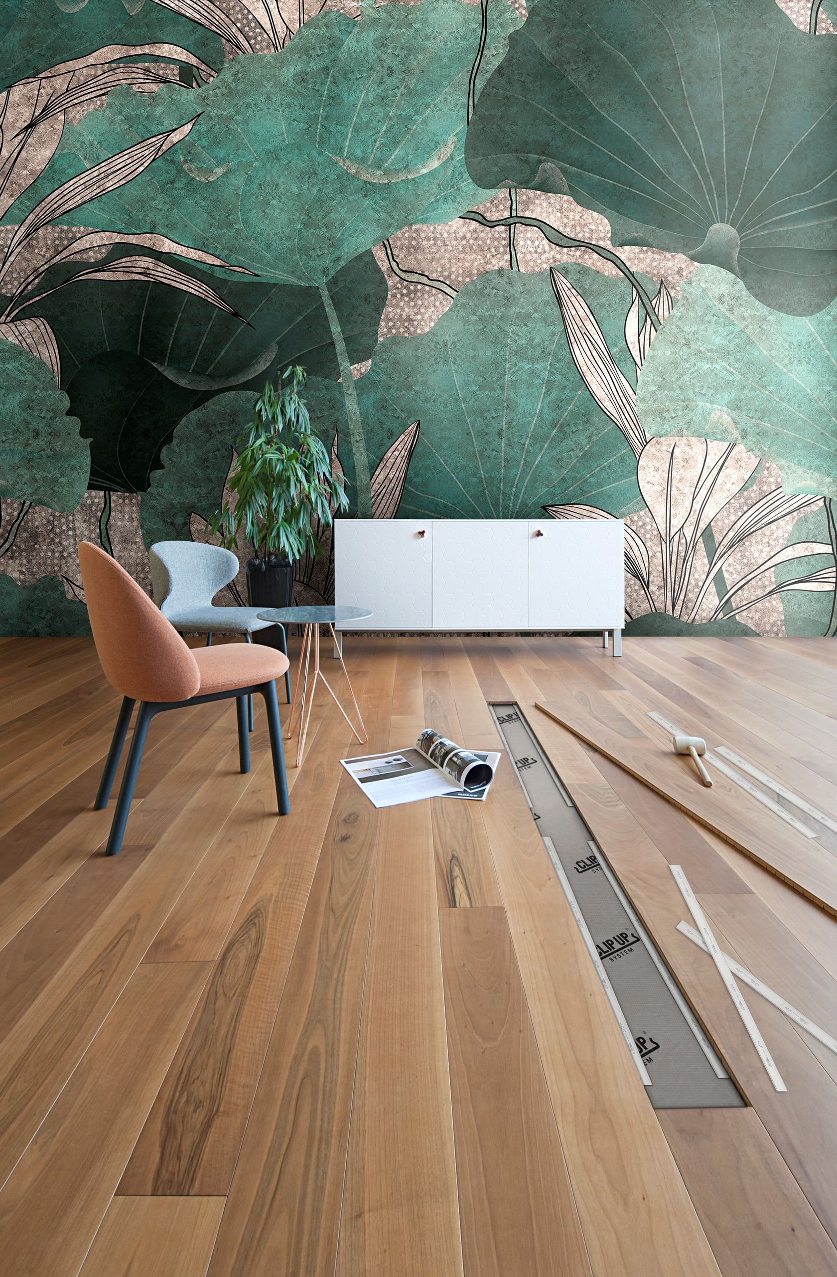 CLIP UP SYSTEM® 16 MM Modular installation system for parquet By Garbelotto