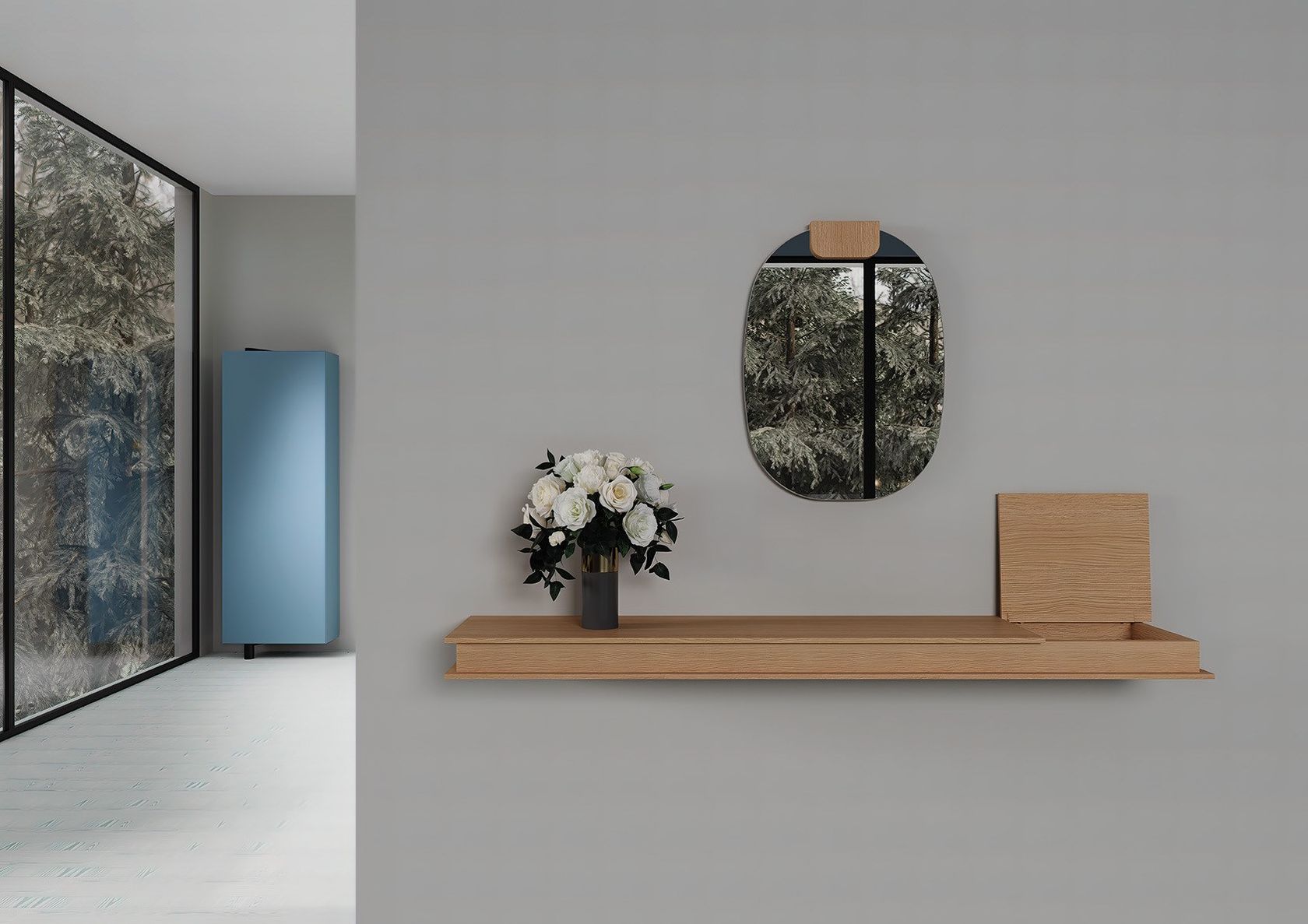 CLIP | Specchio da parete By SCULPTURES JEUX design Ottone studio