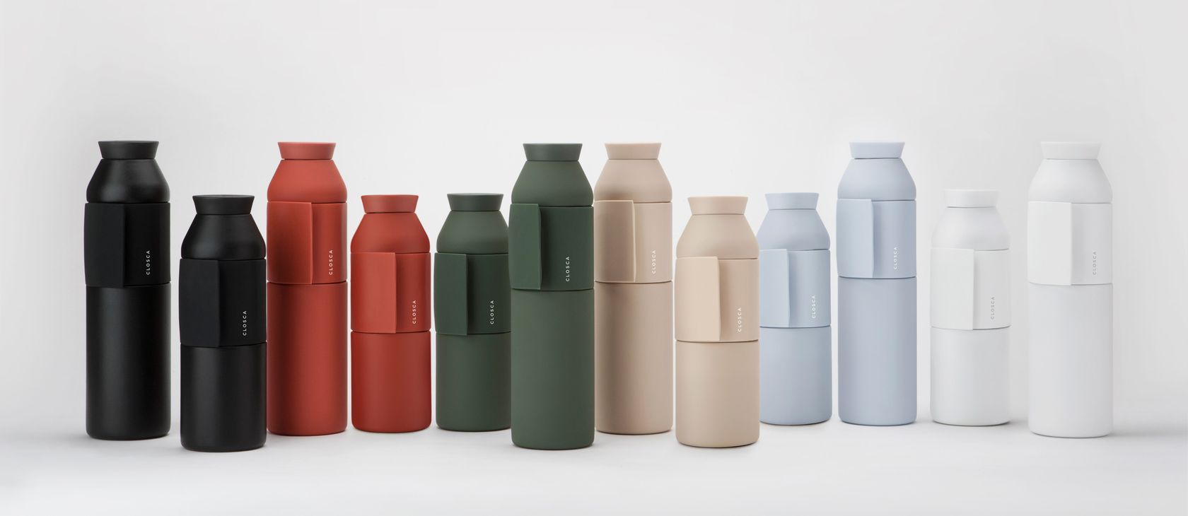 Stainless steel Thermal bottle CLOSCA BOTTLE WAVE By Closca Design