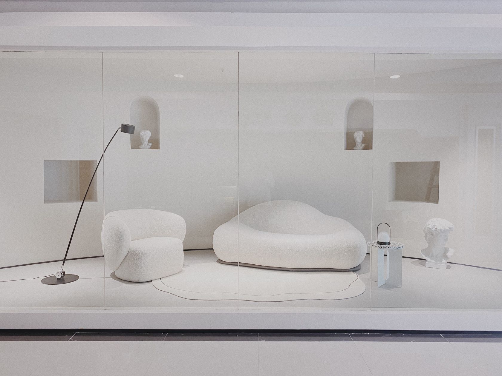 Curved 2 seater fabric sofa CLOUD Cloud Collection By grado design