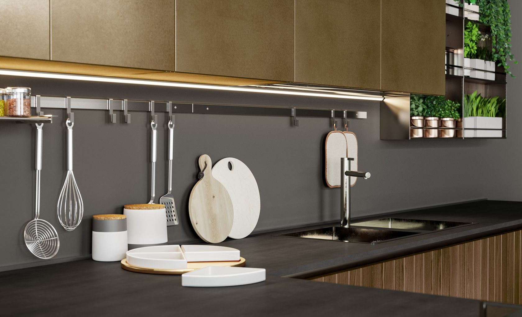 Fitted kitchen CLOVER 02 Clover Collection By Cucine Lube