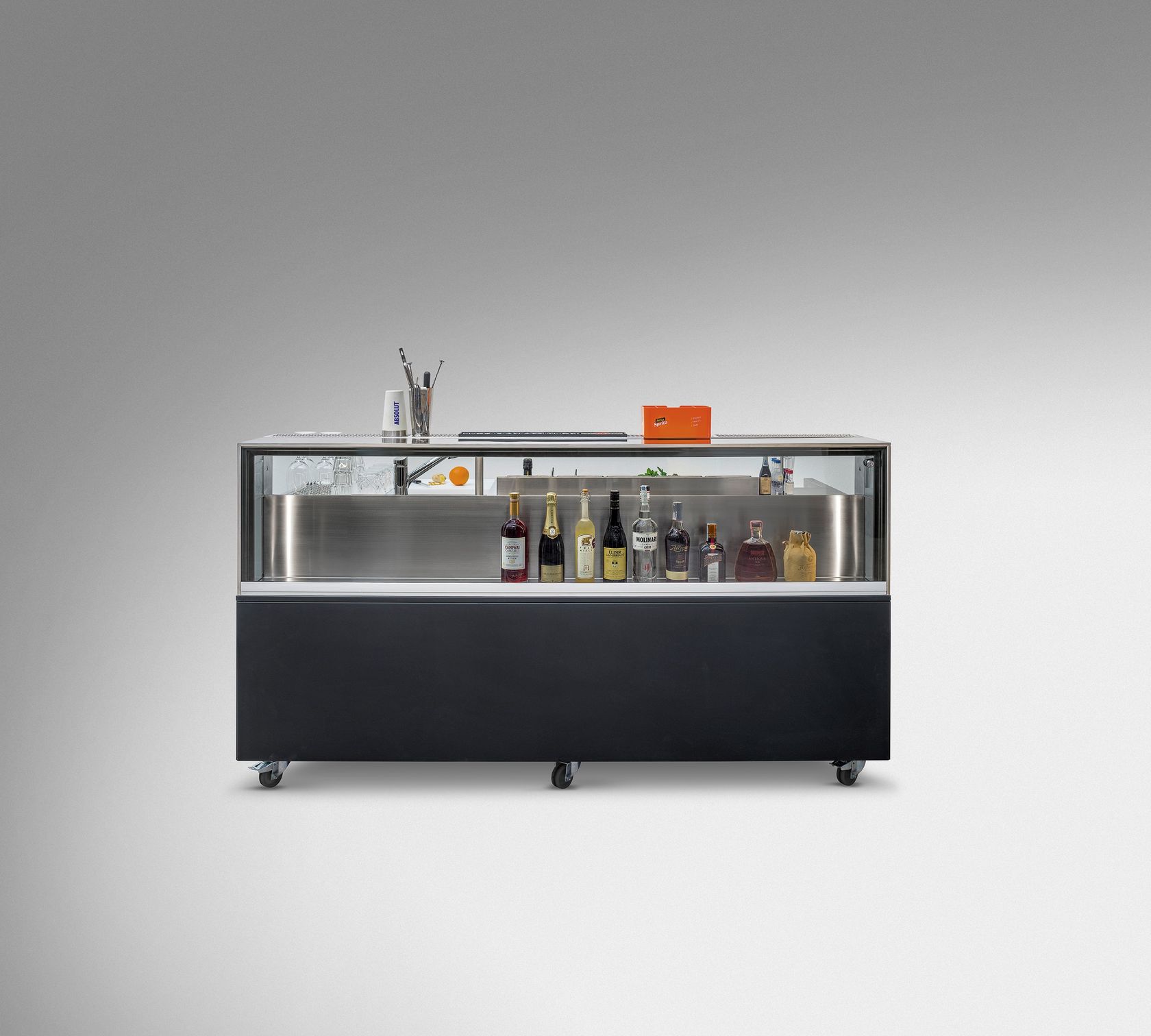 COCKTAIL STATION Balcão de bar de aço inox By Prisma | design Franco ...