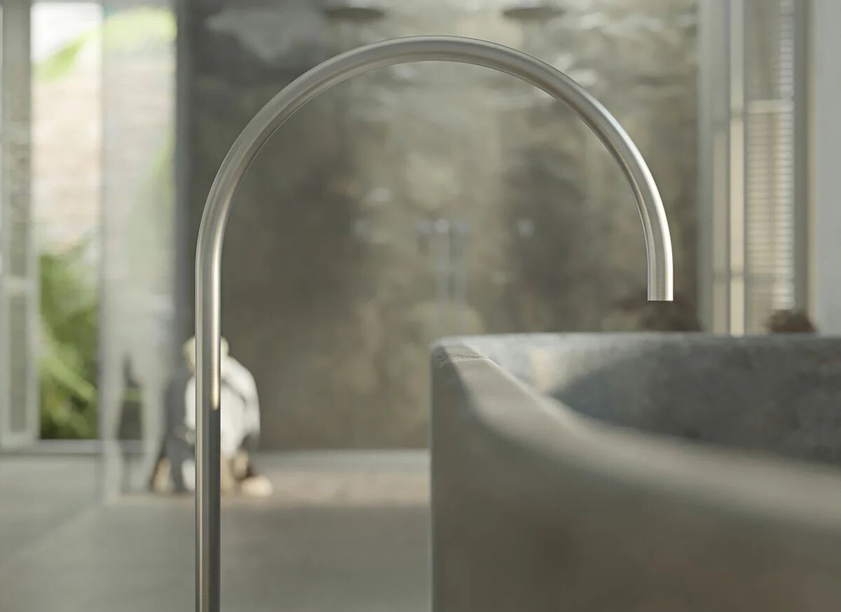 JP 35.2 Floor standing stainless steel bathtub spout By COCOON | design ...