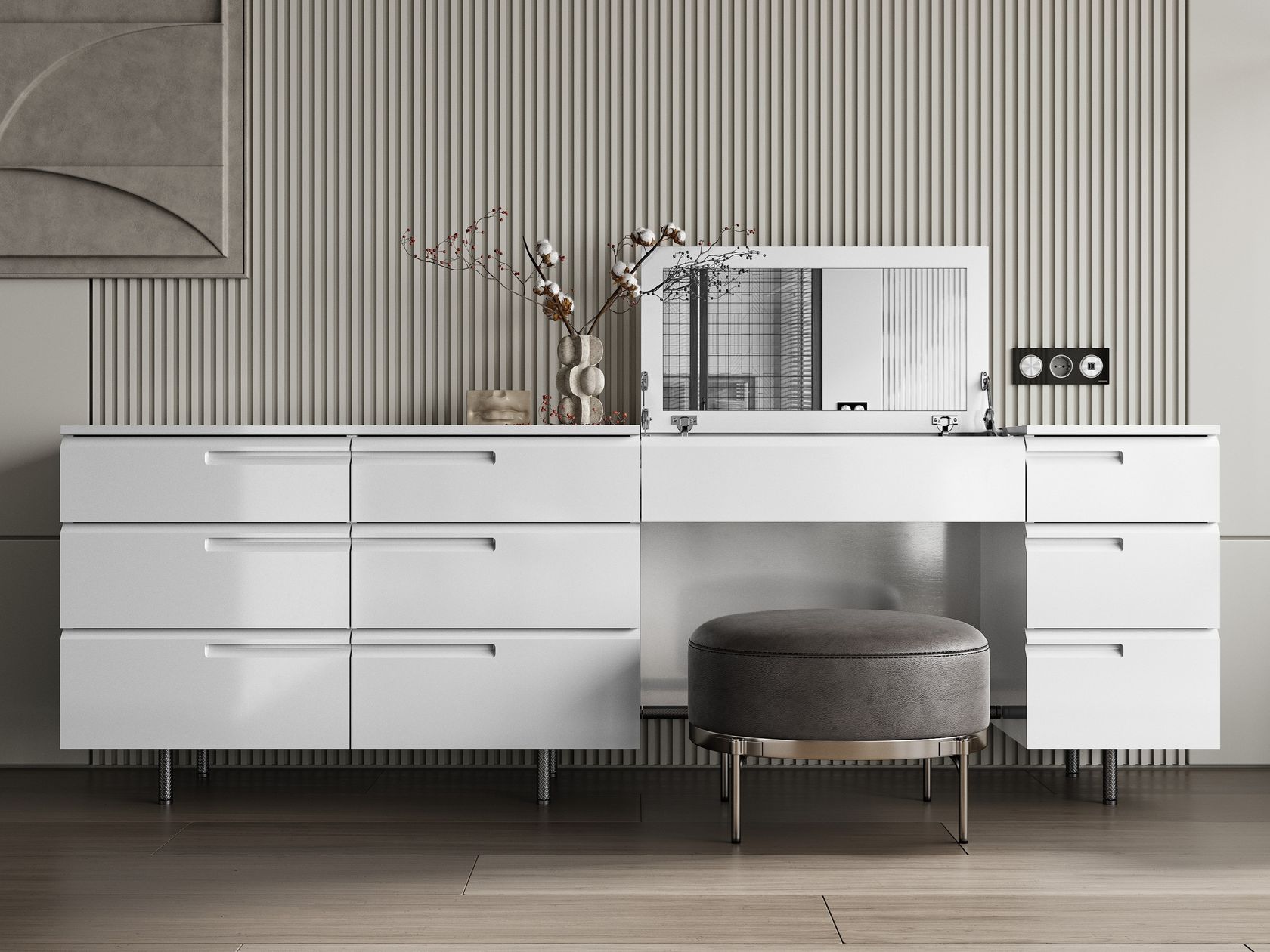 Solid Surface dressing table COIFFEUSE By MOMA Design