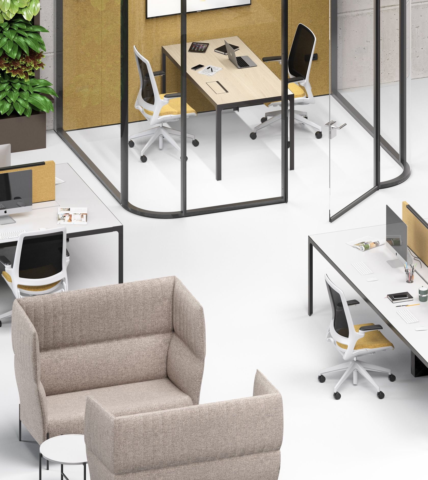 COLLABORATIVE ROOM Acoustic fabric office booth By ESTEL GROUP | design ...