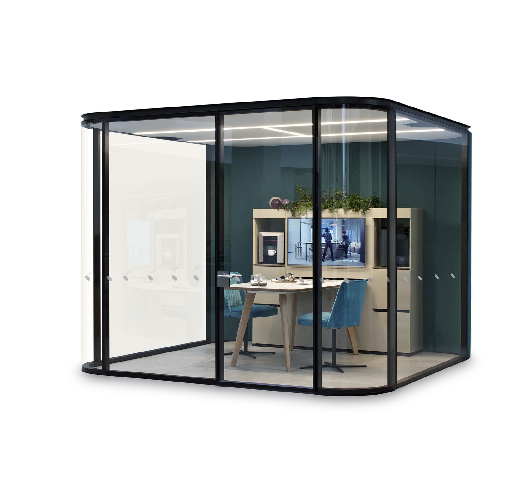 COLLABORATIVE ROOM Acoustic fabric office booth By ESTEL GROUP | design Metrica