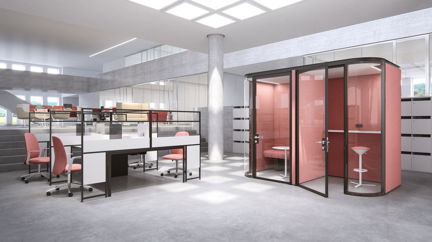 Acoustic office booth COLLABORATIVE ROOM - PHONE BOOTH Collaborative ...