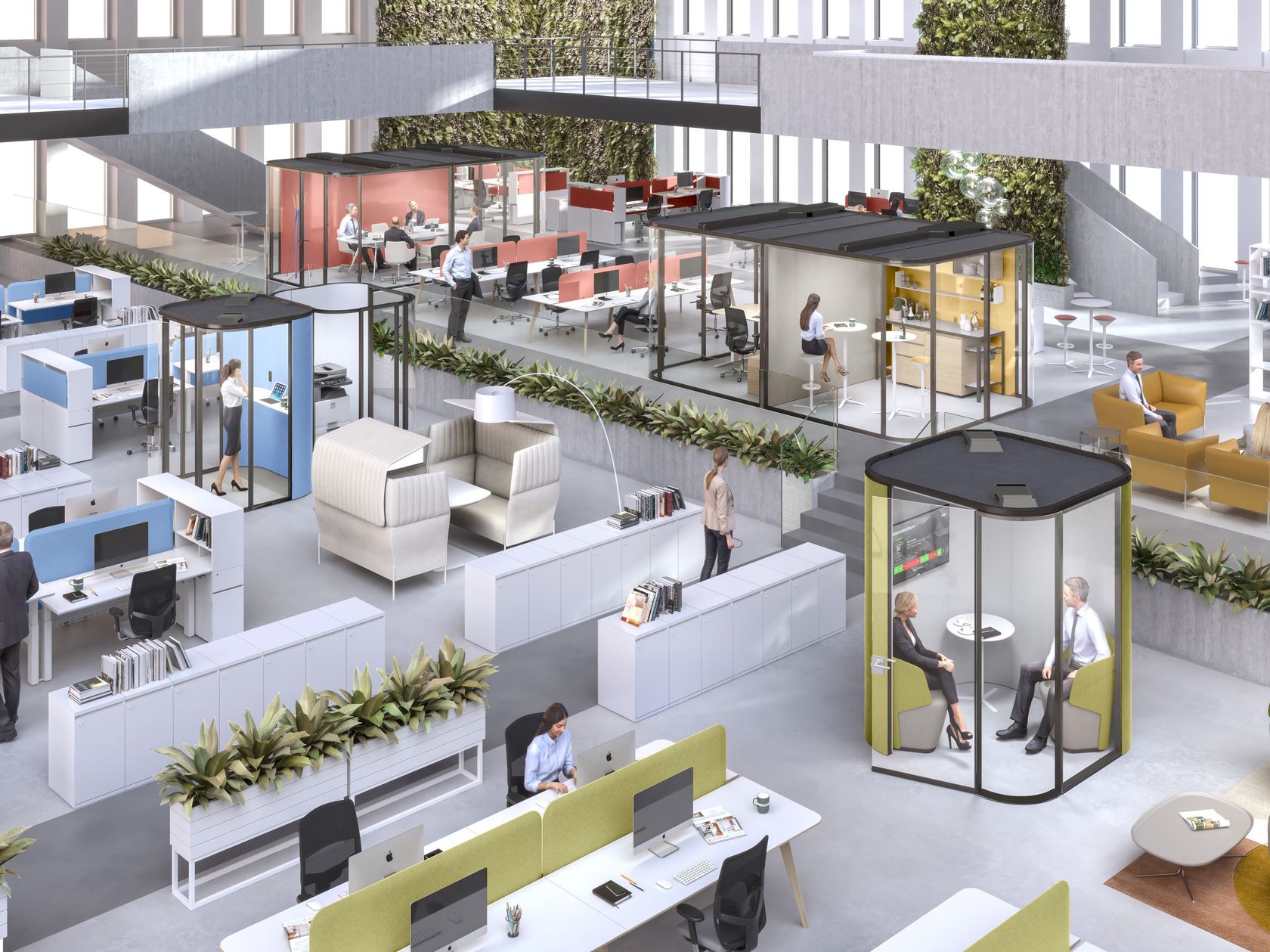 Acoustic fabric meeting pod COLLABORATIVE ROOM X By ESTEL GROUP design Metrica