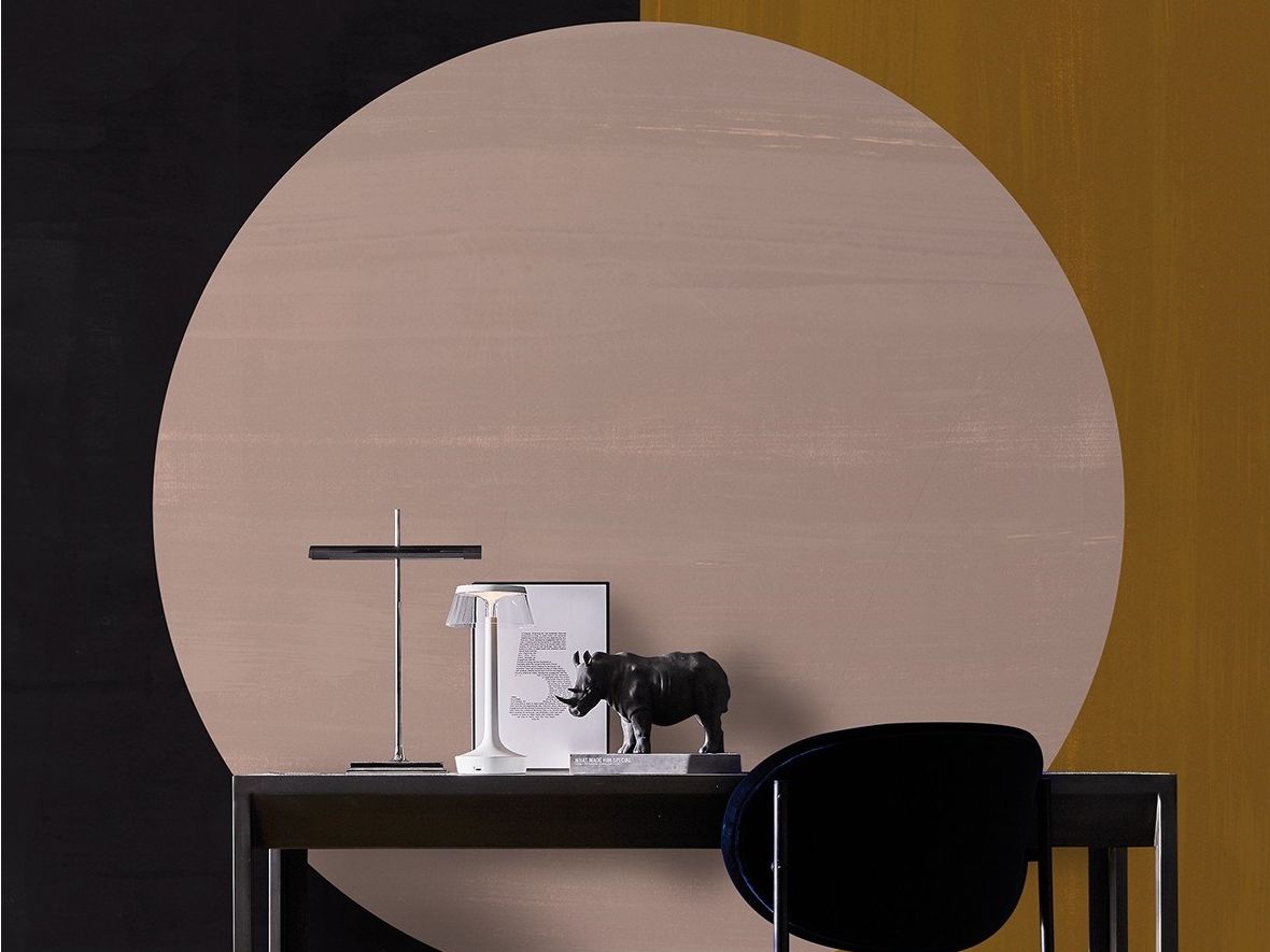 Geometric fire retardant washable wallpaper COLOUR SHAPES Weft ...