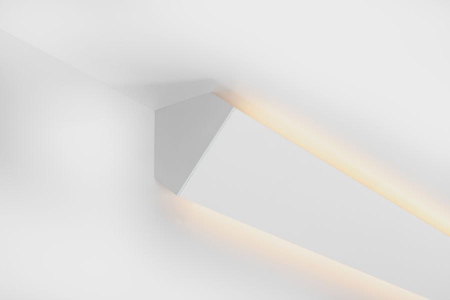Aluminium linear lighting profile for LED modules COMO CORNER CURVED ...