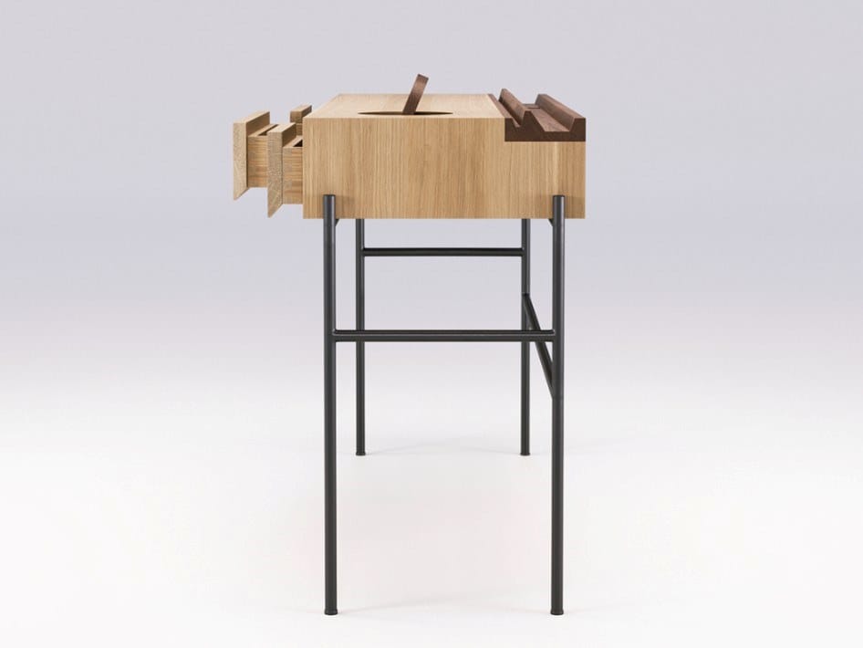 CONCIERGE Solid wood console table / secretary desk By Wewood