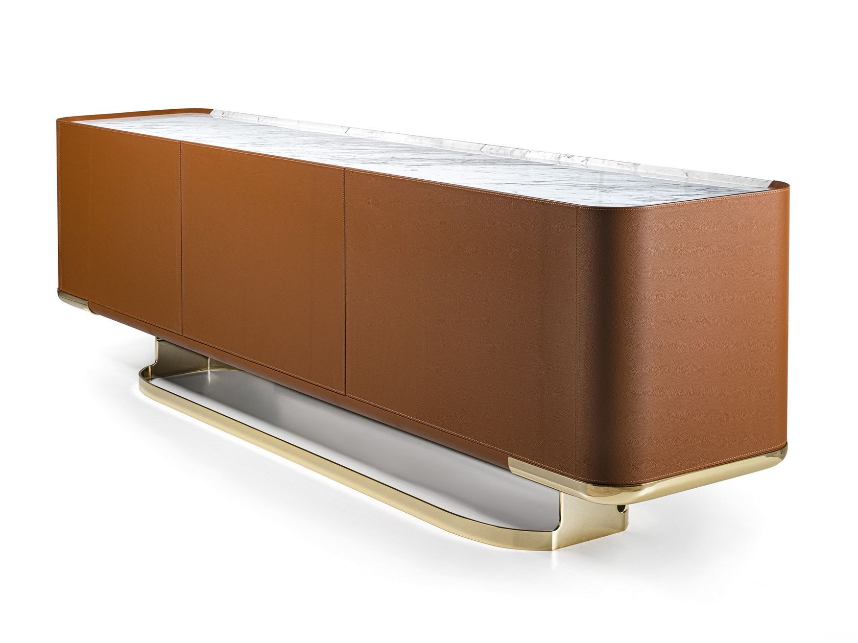 CONCORD Double-sided marble and leather sideboard By Longhi | design Ben Wu