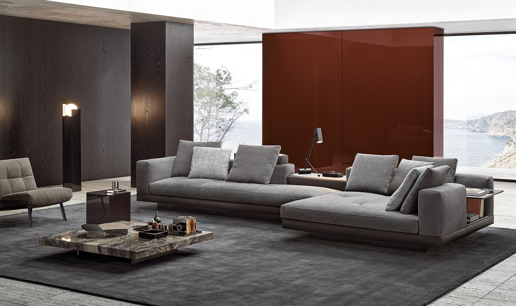 CONNERY Fabric sofa By Minotti | design Rodolfo Dordoni