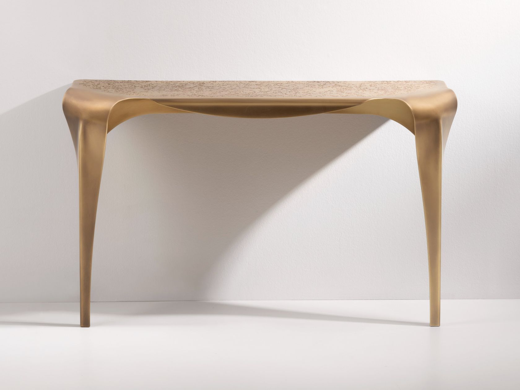 CONVIVIUM Brass console table By DE CASTELLI | design Nikita Bettoni