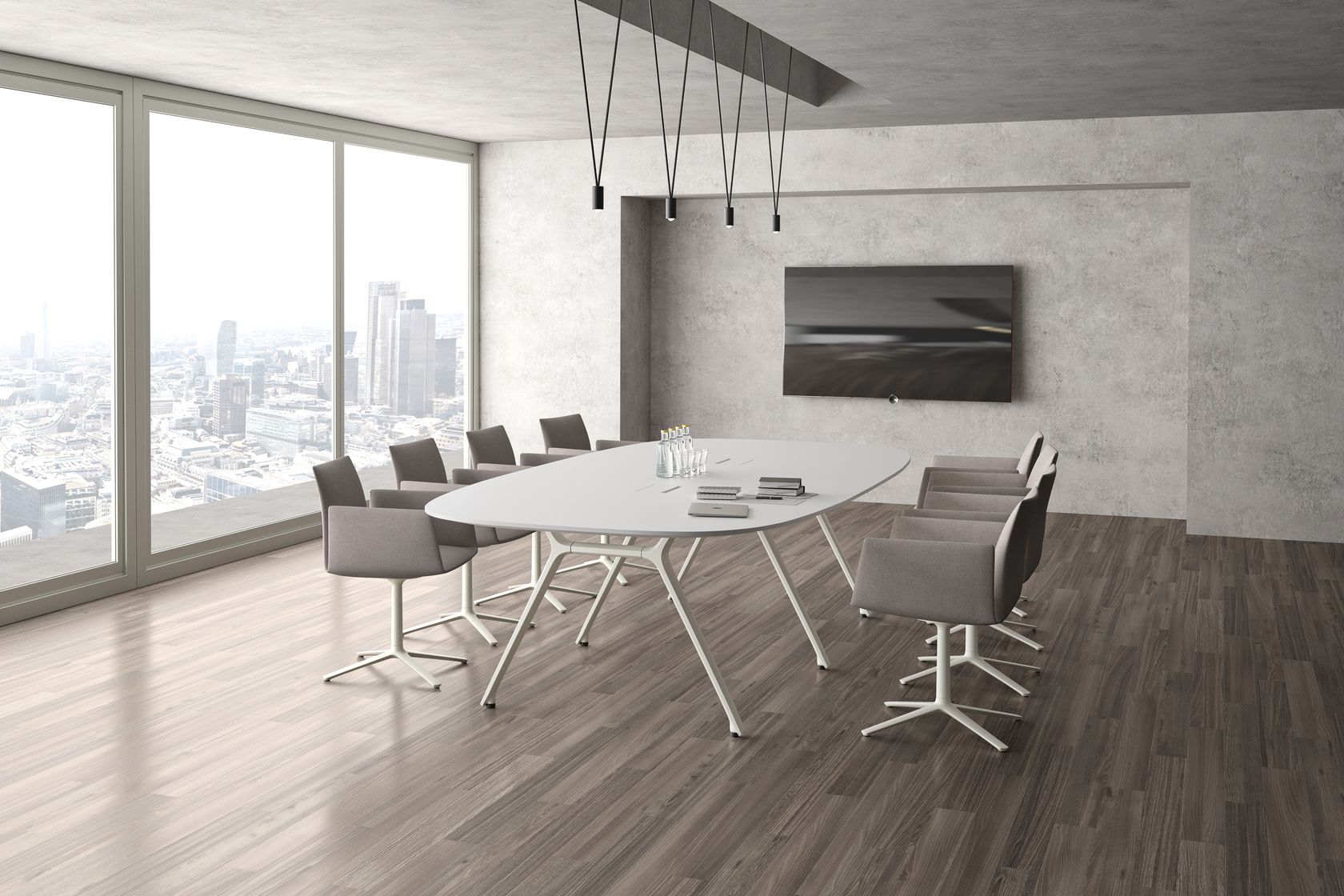 CONVO Meeting table with cable management By RENZ | design Jehs+Laub