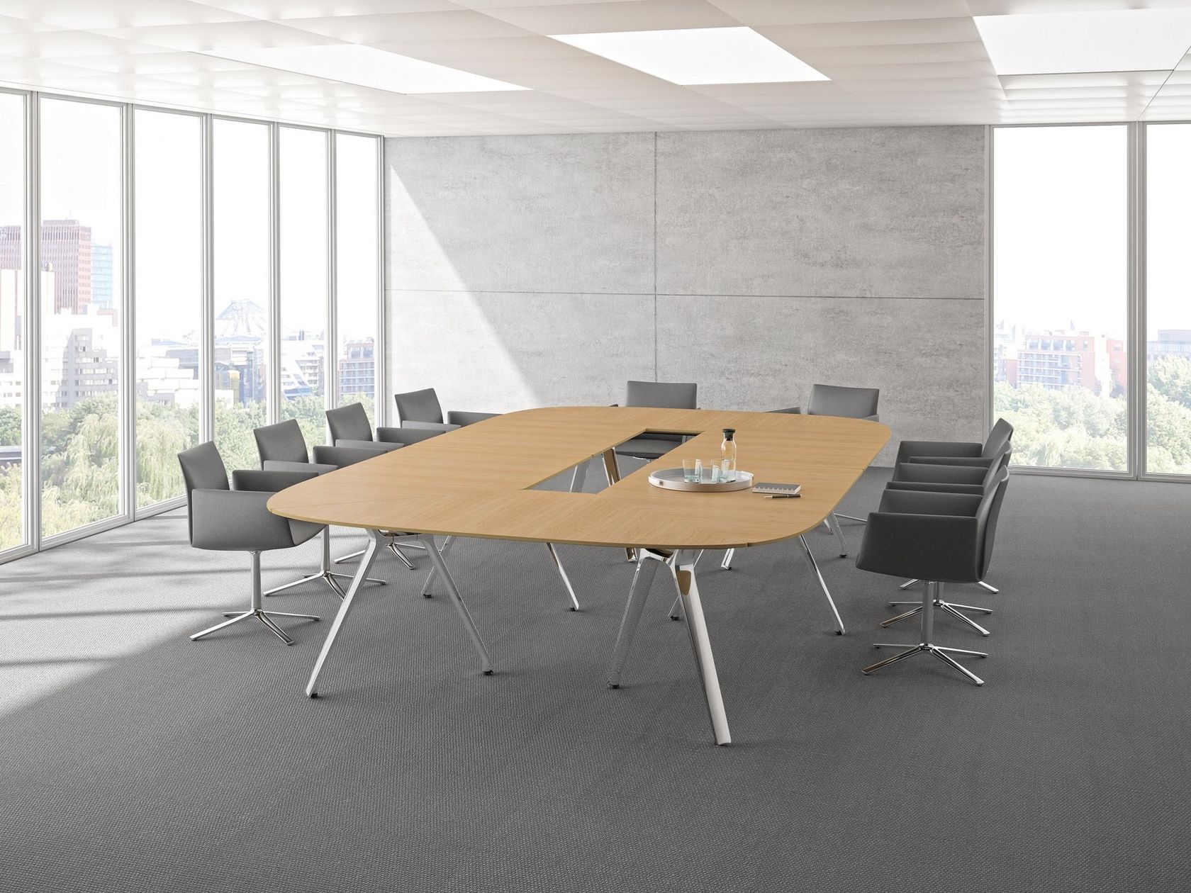 CONVO Meeting table with cable management By RENZ | design Jehs+Laub