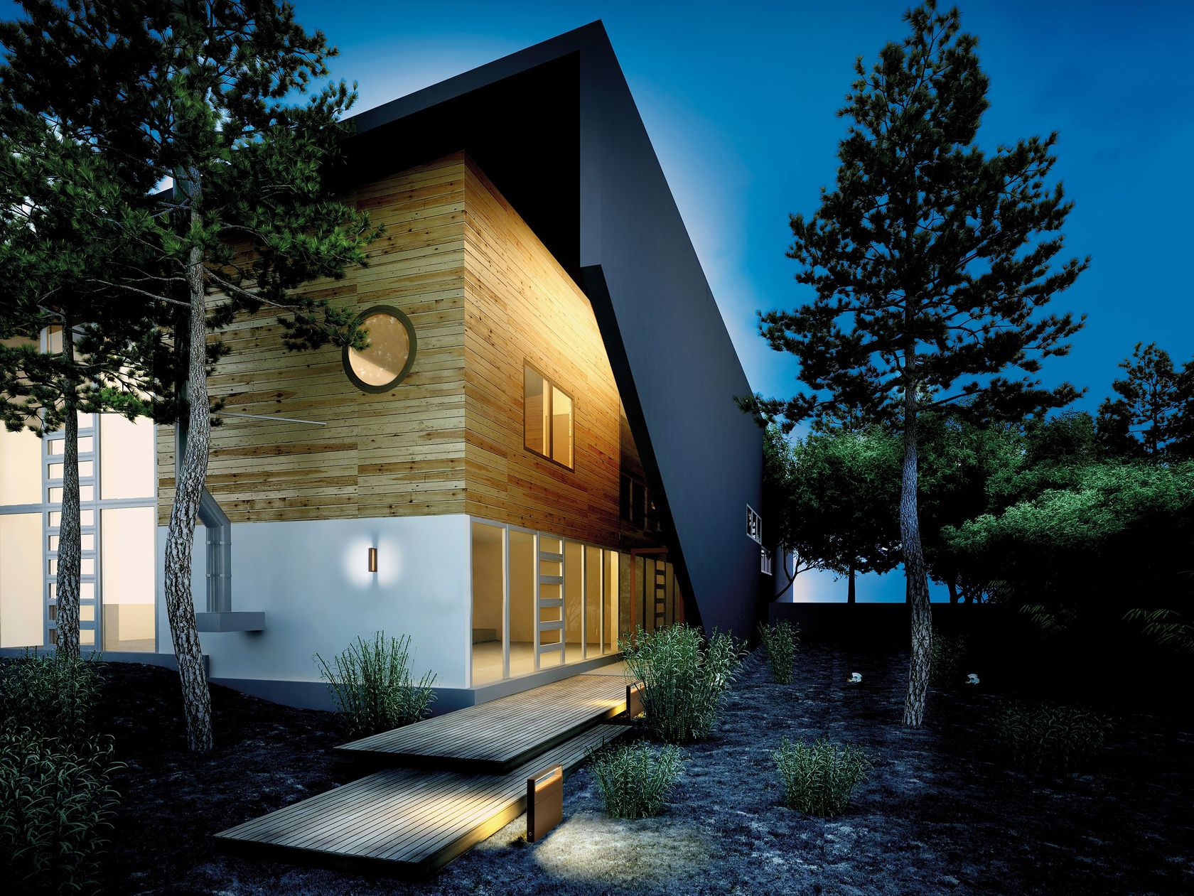 COOL WOOD LED wooden bollard light By SIMES