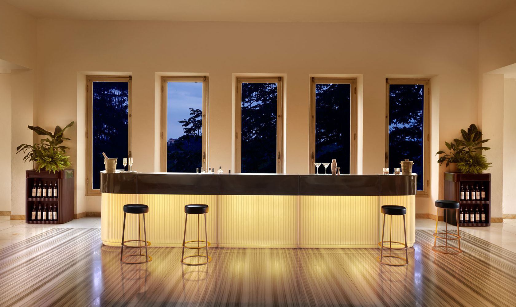 CORDIALE CORNER Bar counter By SLIDE