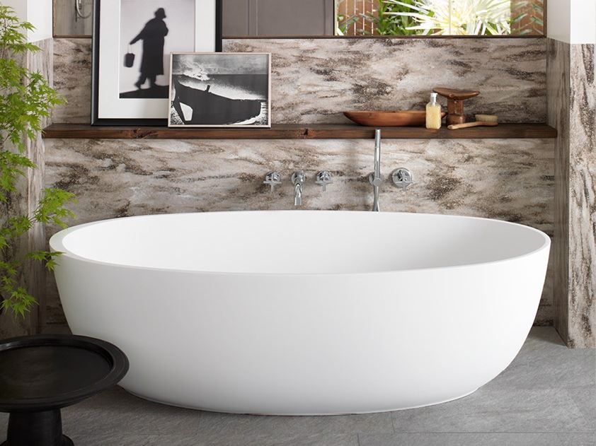 Freestanding oval Corian® bathtub CORIAN® DELIGHT 8430 By Corian® Design