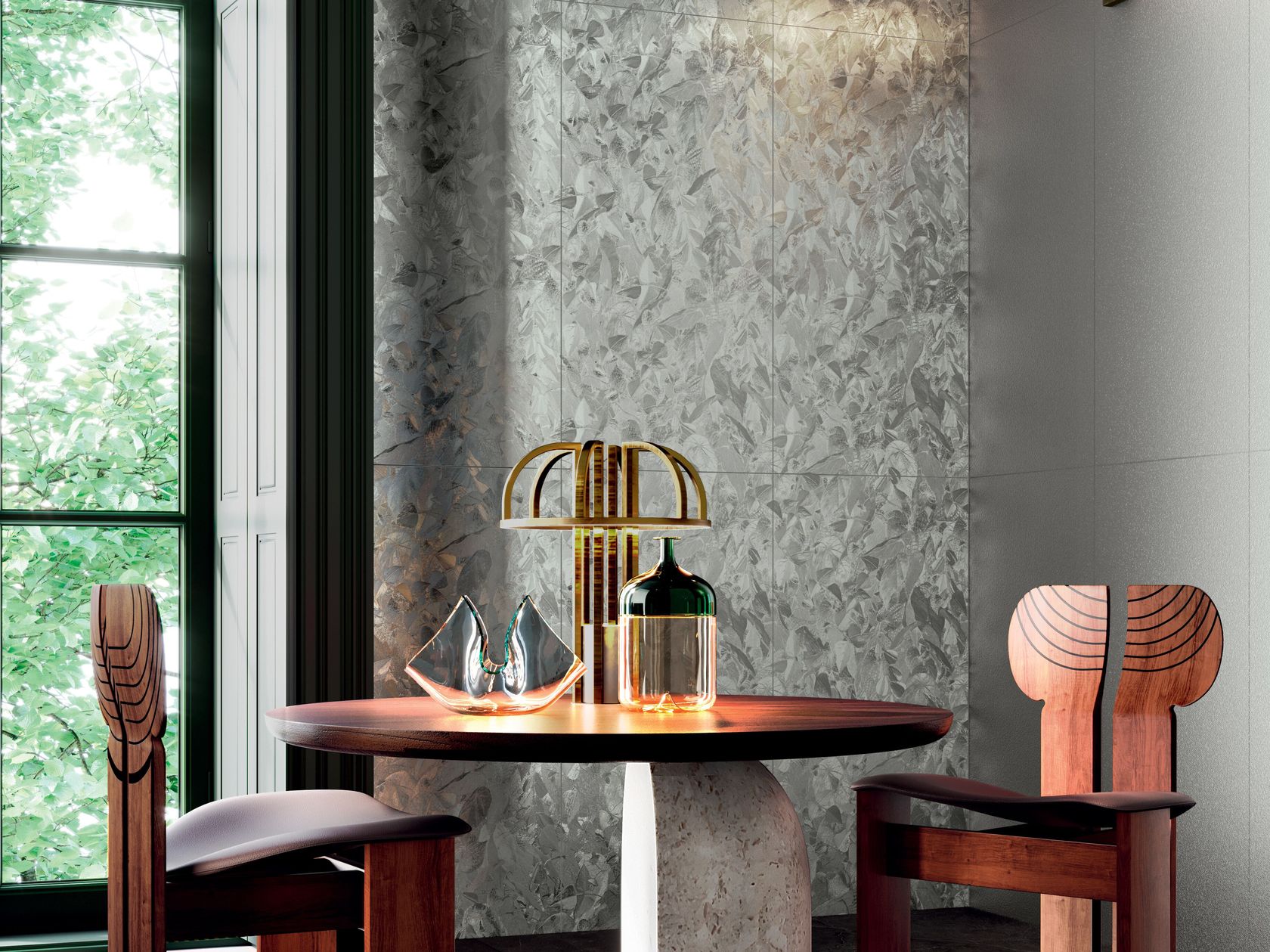 WONDERWALL - SILVER LEAF Indoor porcelain stoneware wall tiles By COTTO ...