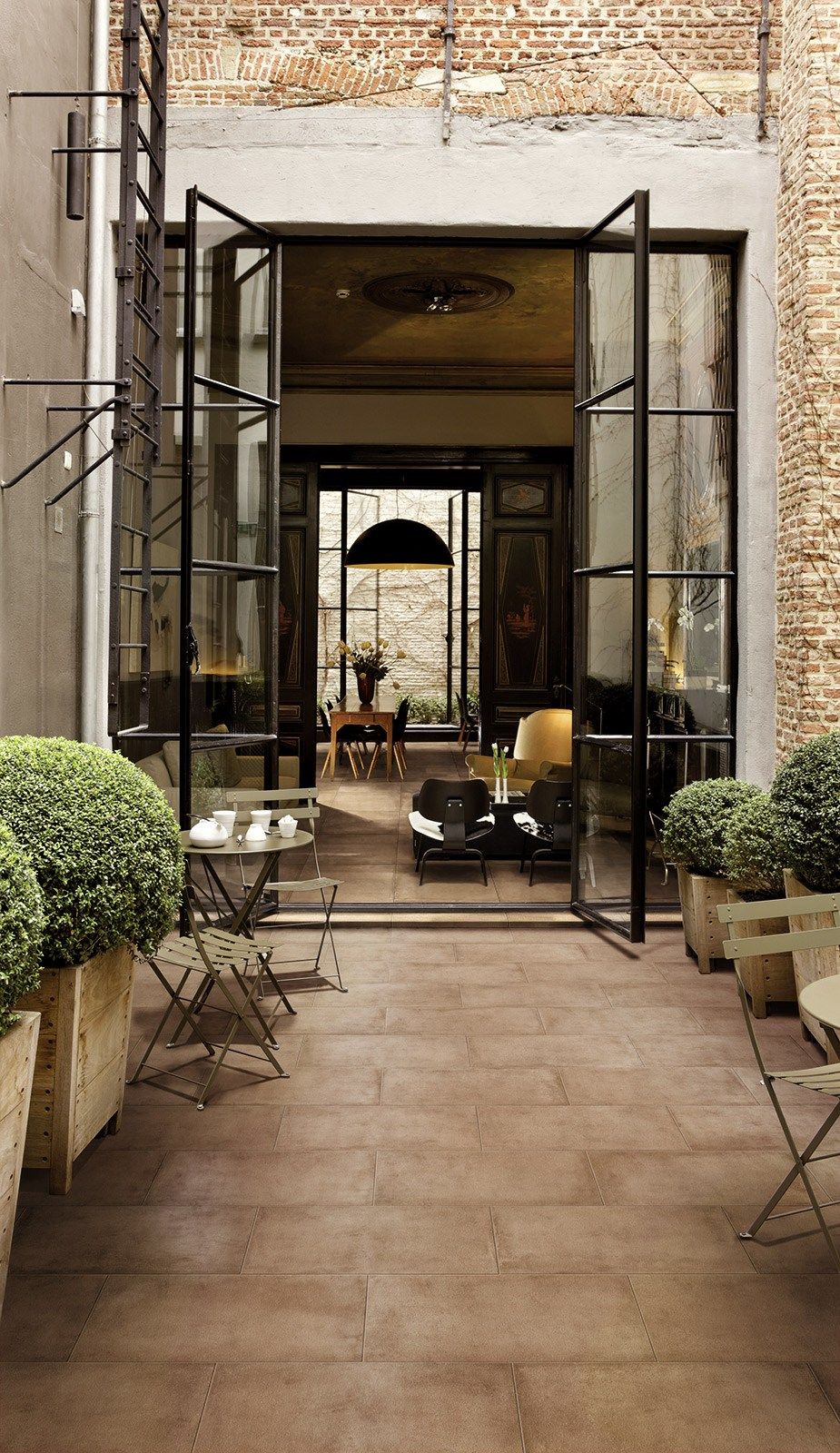 Full-body porcelain stoneware wall/floor tiles with terracotta effect ...