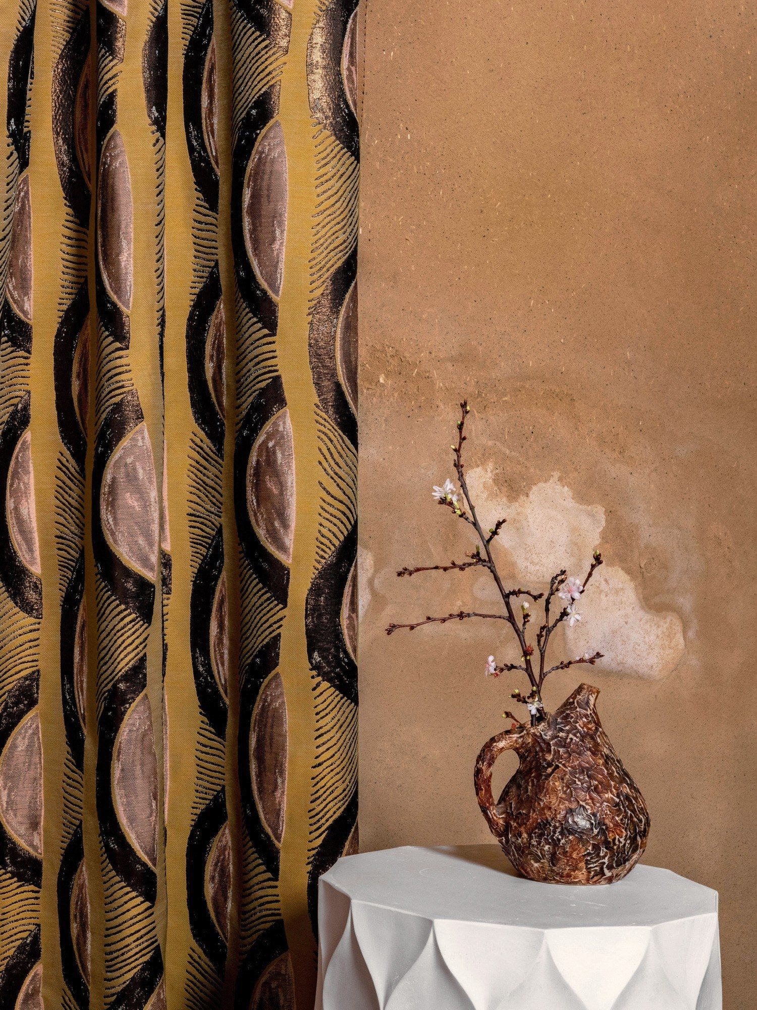 High resistance fabric with graphic pattern for curtains CRAFT CHIC ...