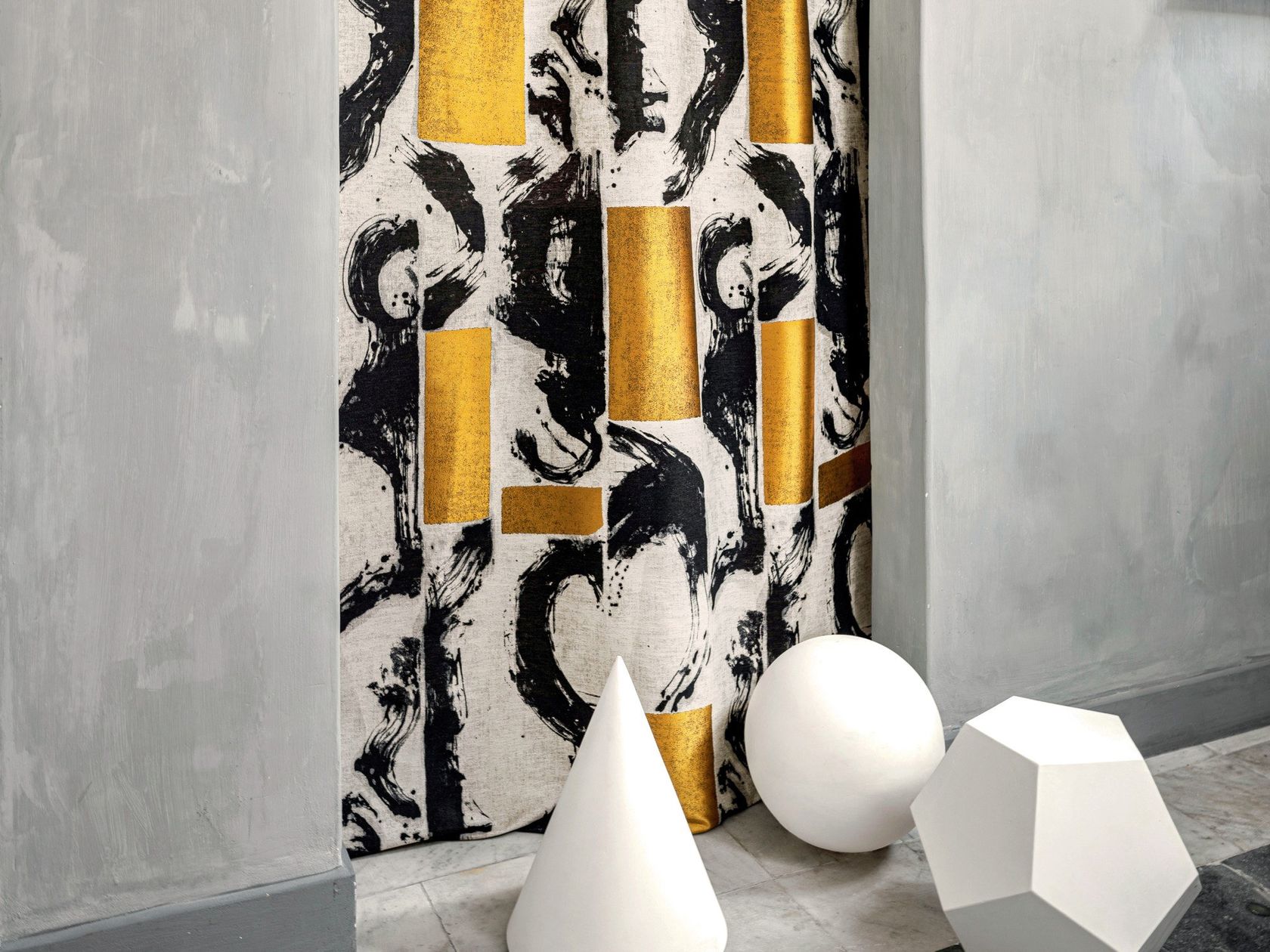 CRAFT CHIC - ALLEGORIA Fabric with graphic pattern for curtains By Élitis