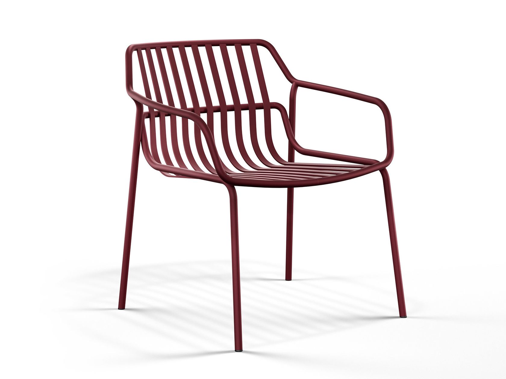 CRONA STEEL Stackable powder coated steel easy chair By Brunner ...