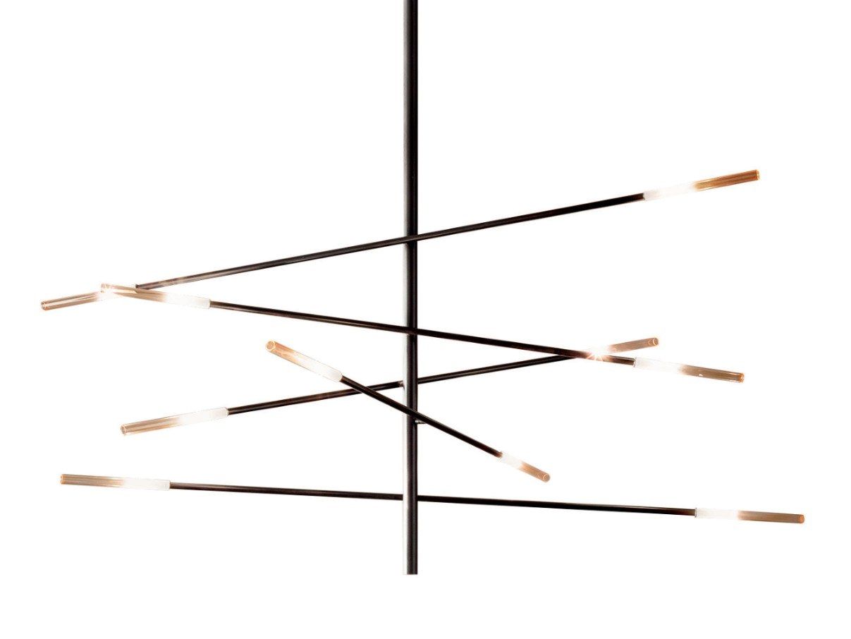 CROSSROAD Painted metal pendant lamp By Bonaldo | design Oriano Favaretto