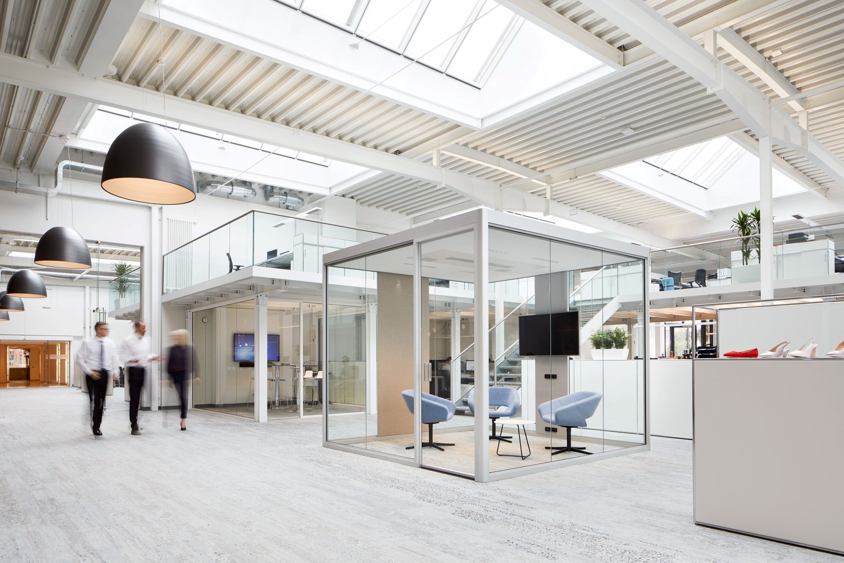 Acoustic office booth with built-in lights CUBE 4.0 By Bosse design ...