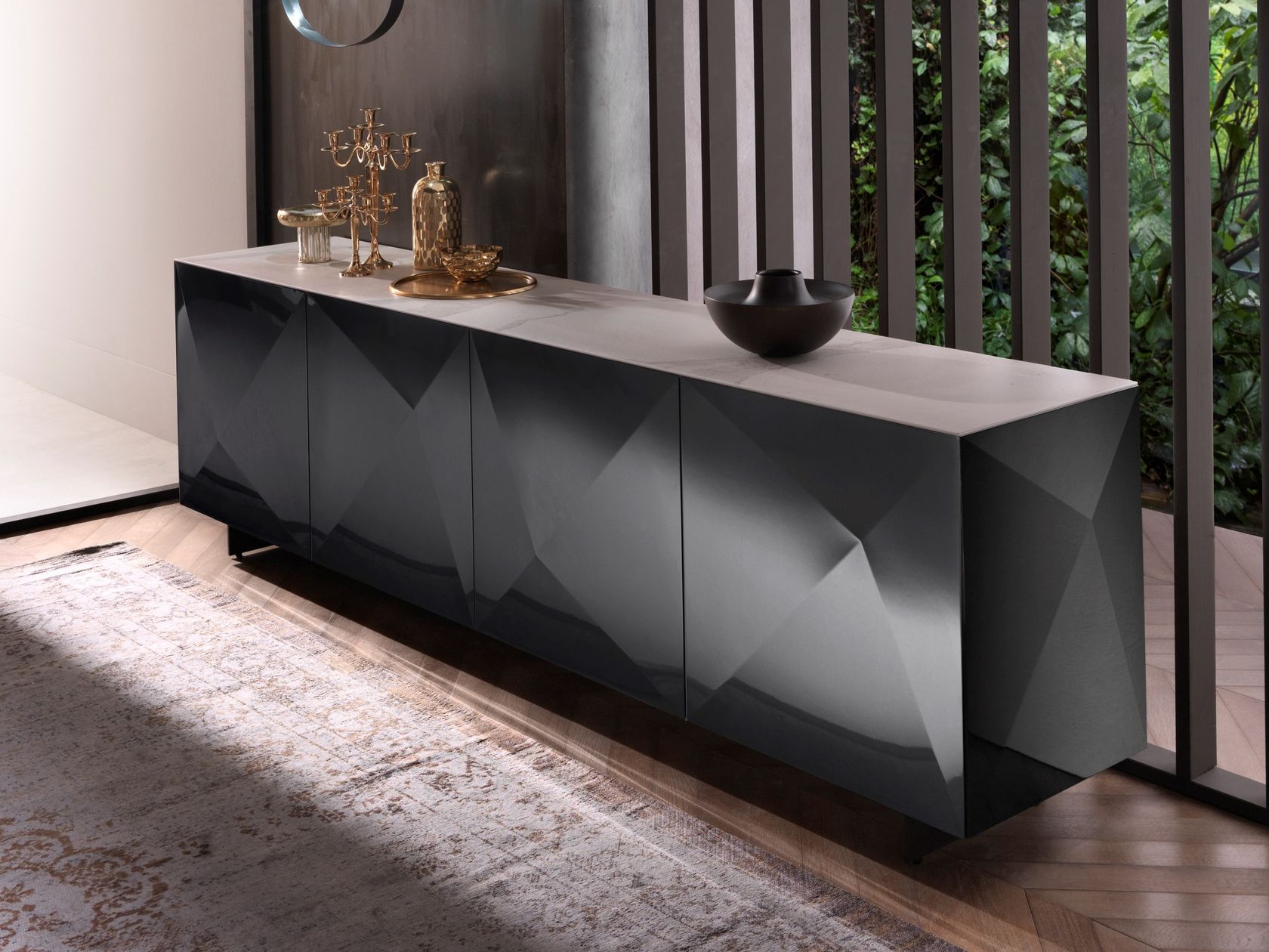CUBRIC | Steel sideboard By RIFLESSI