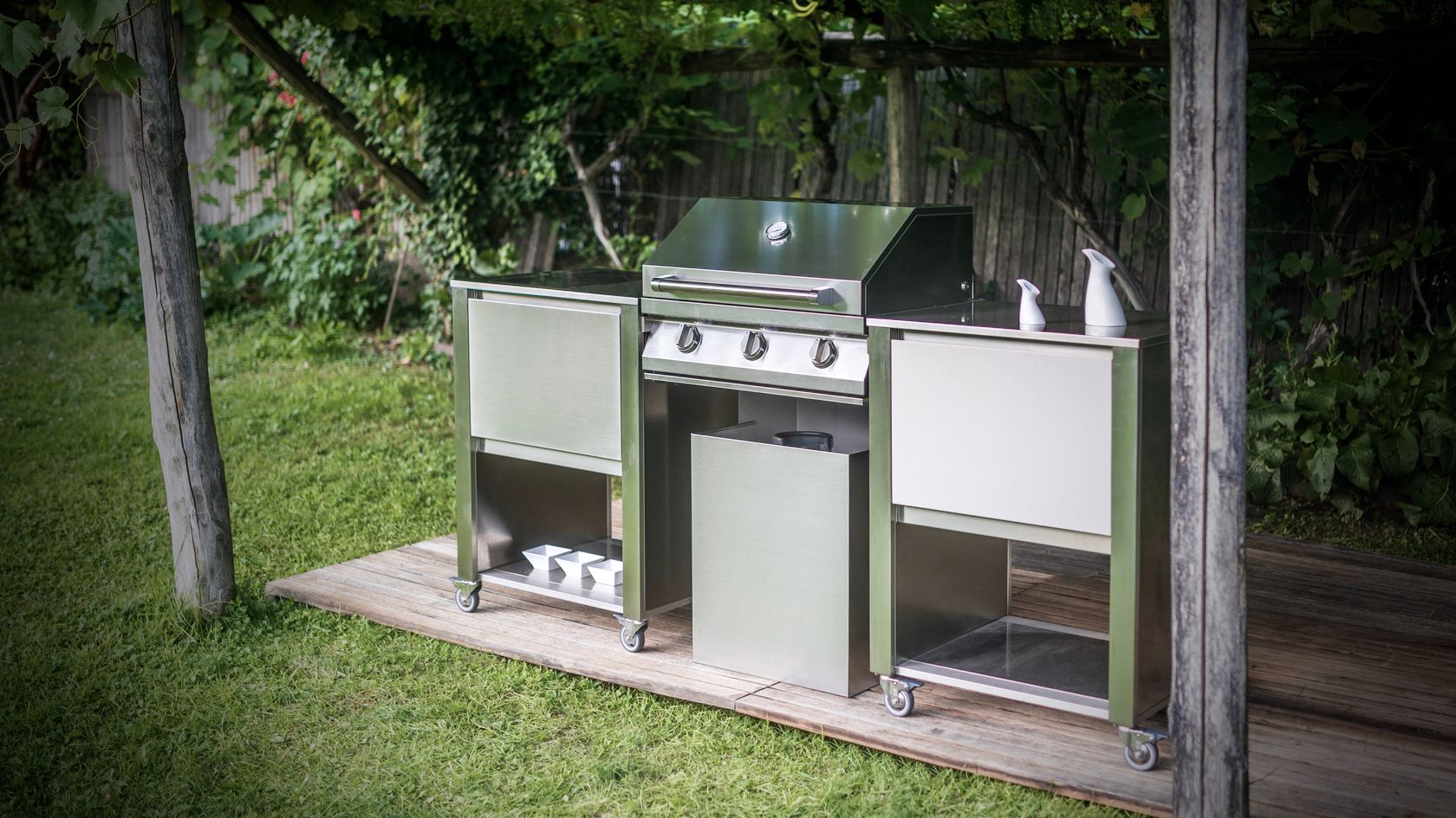 CUN OUTDOOR KITCHEN BARBECUE Outdoorküche aus Edelstahl mit Grill By JOKODOMUS