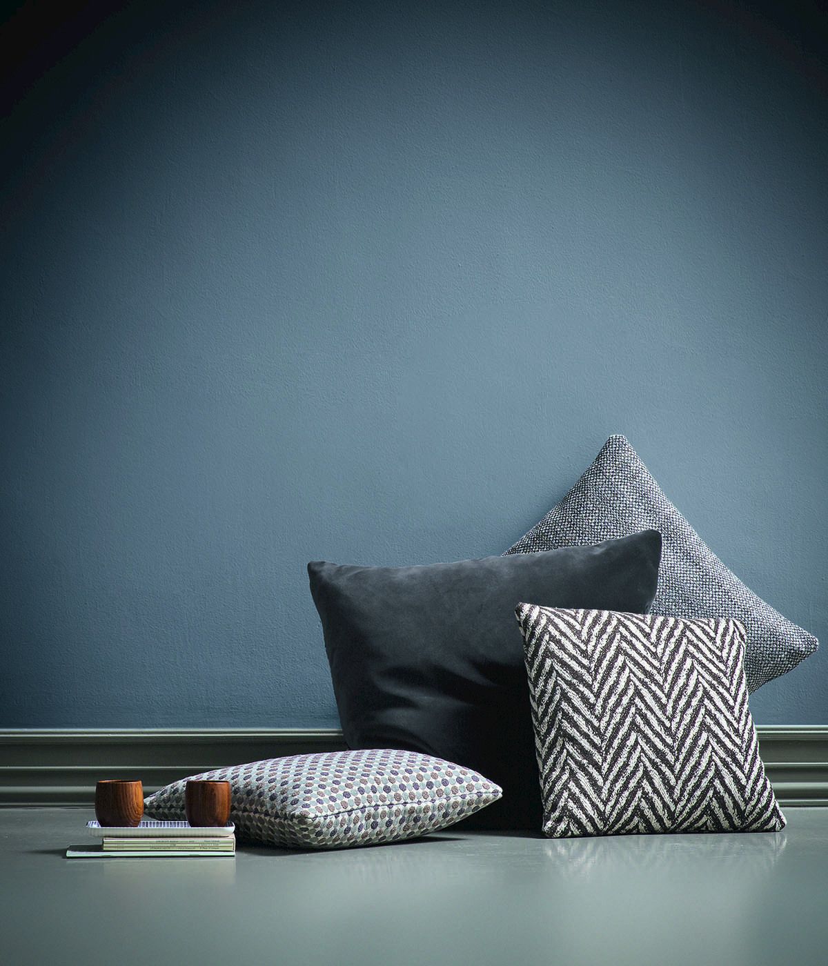 Solid-color square leather cushion CUSHION By Bodema