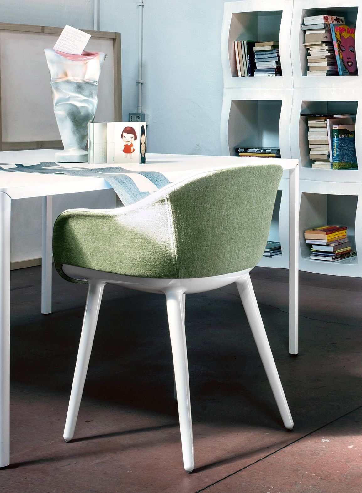 CYBORG LADY Upholstered fabric chair By Magis | design Marcel Wanders