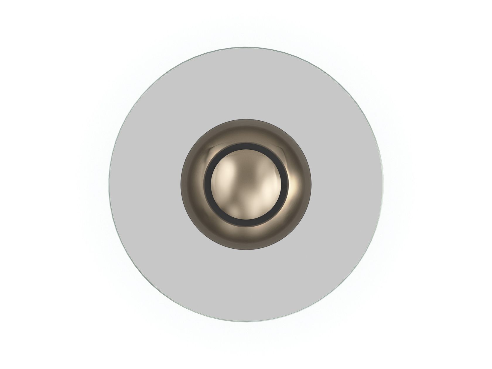 DISSONANCE Round glass high side table By Caracole