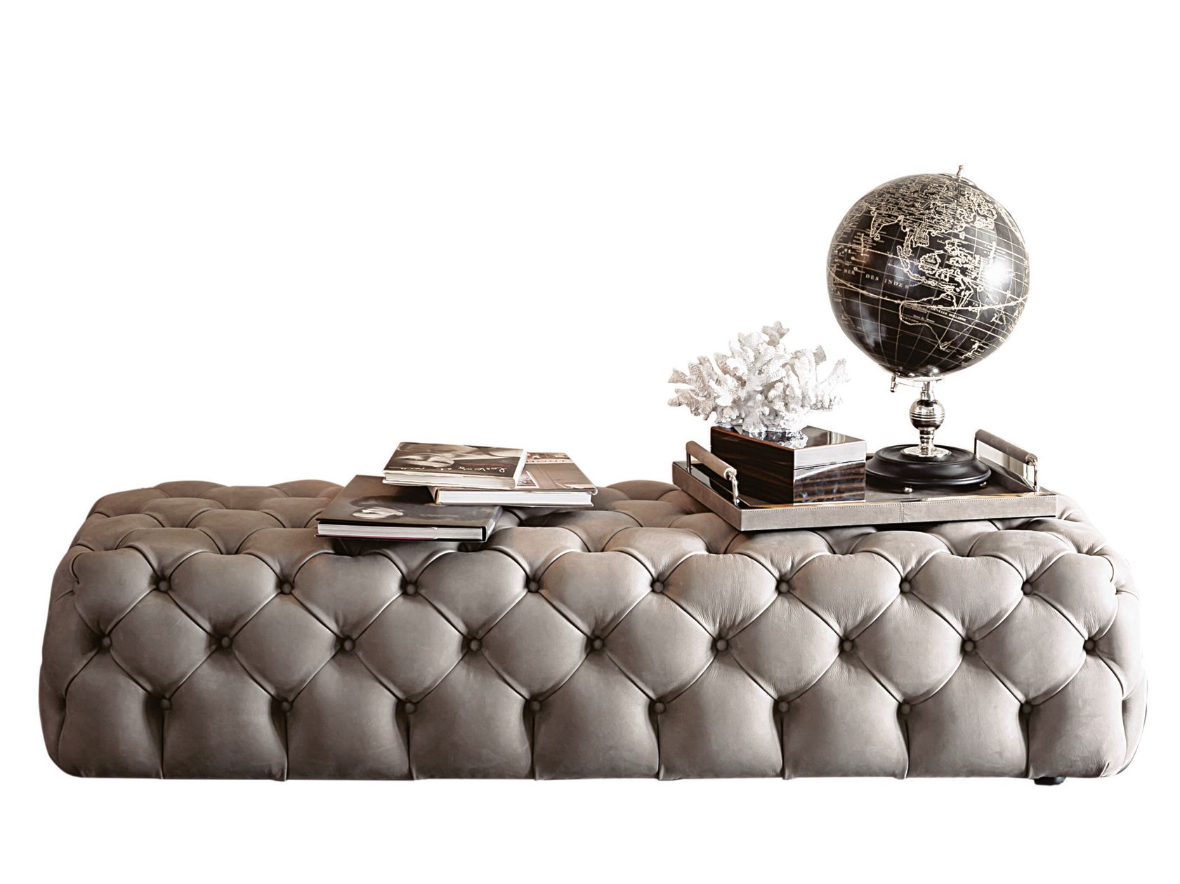 HYATT | Rectangular pouf Tufted rectangular leather pouf By Casamilano ...