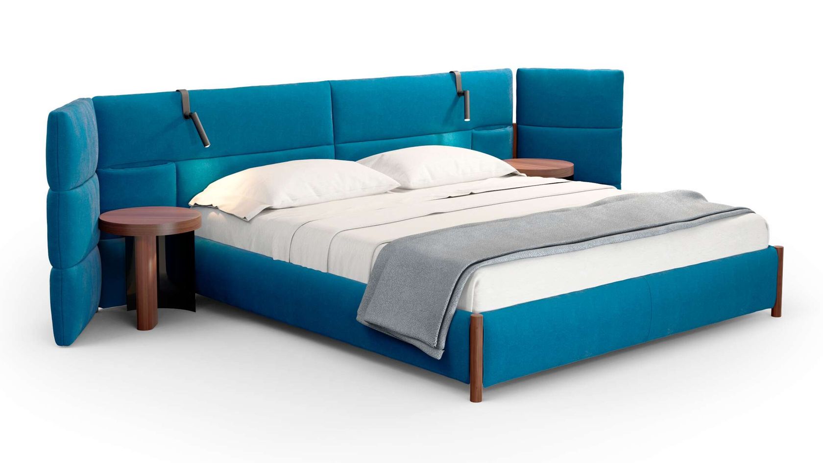 L60 BIO-MBO Bed with upholstered headboard By Cassina | design Patricia ...