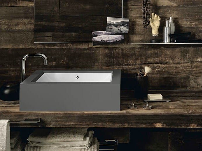 Countertop rectangular Corian® washbasin CORIAN® BASIN REFRESH By ...