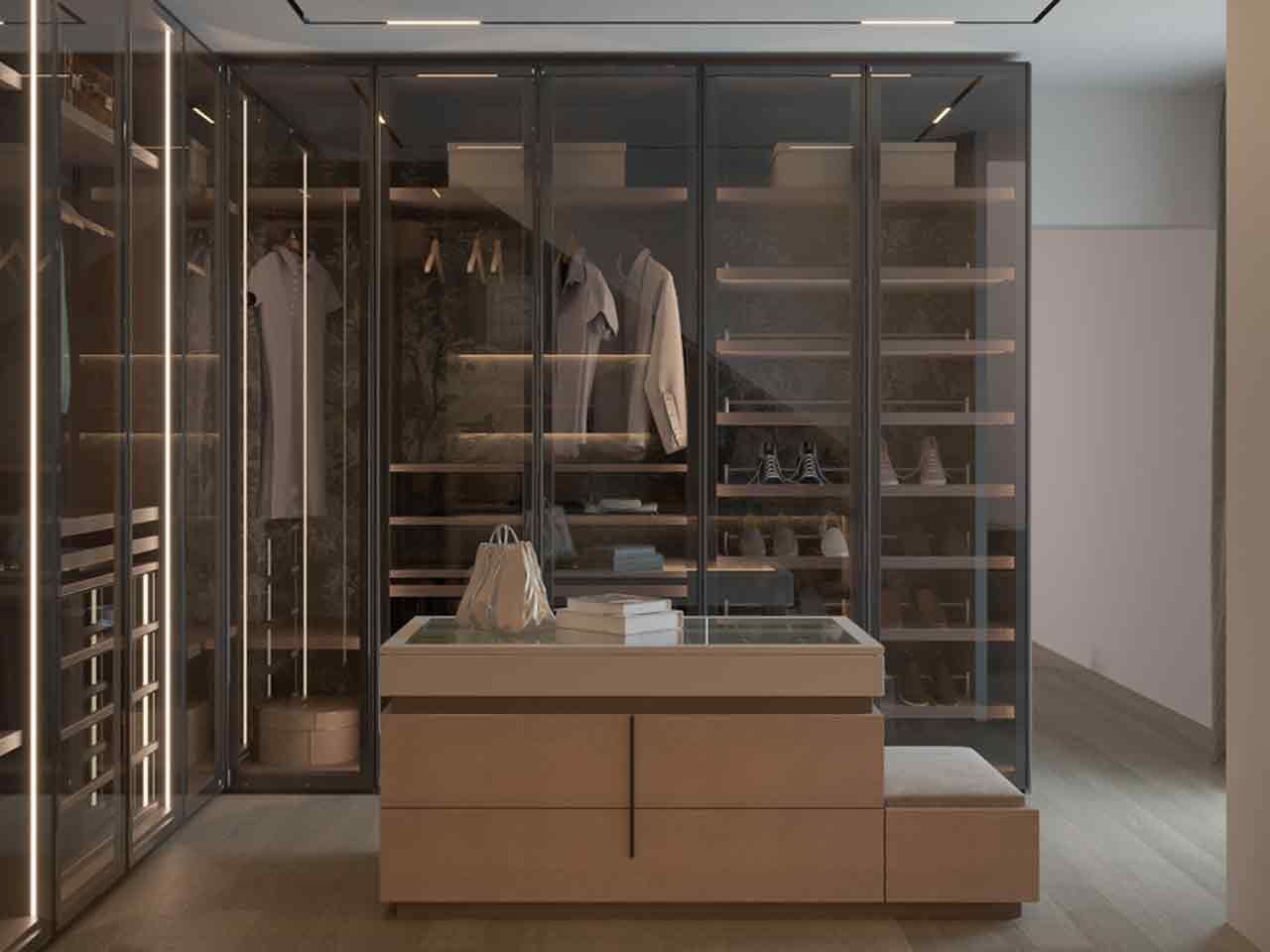 Corner walk-in wardrobe By Cosy International