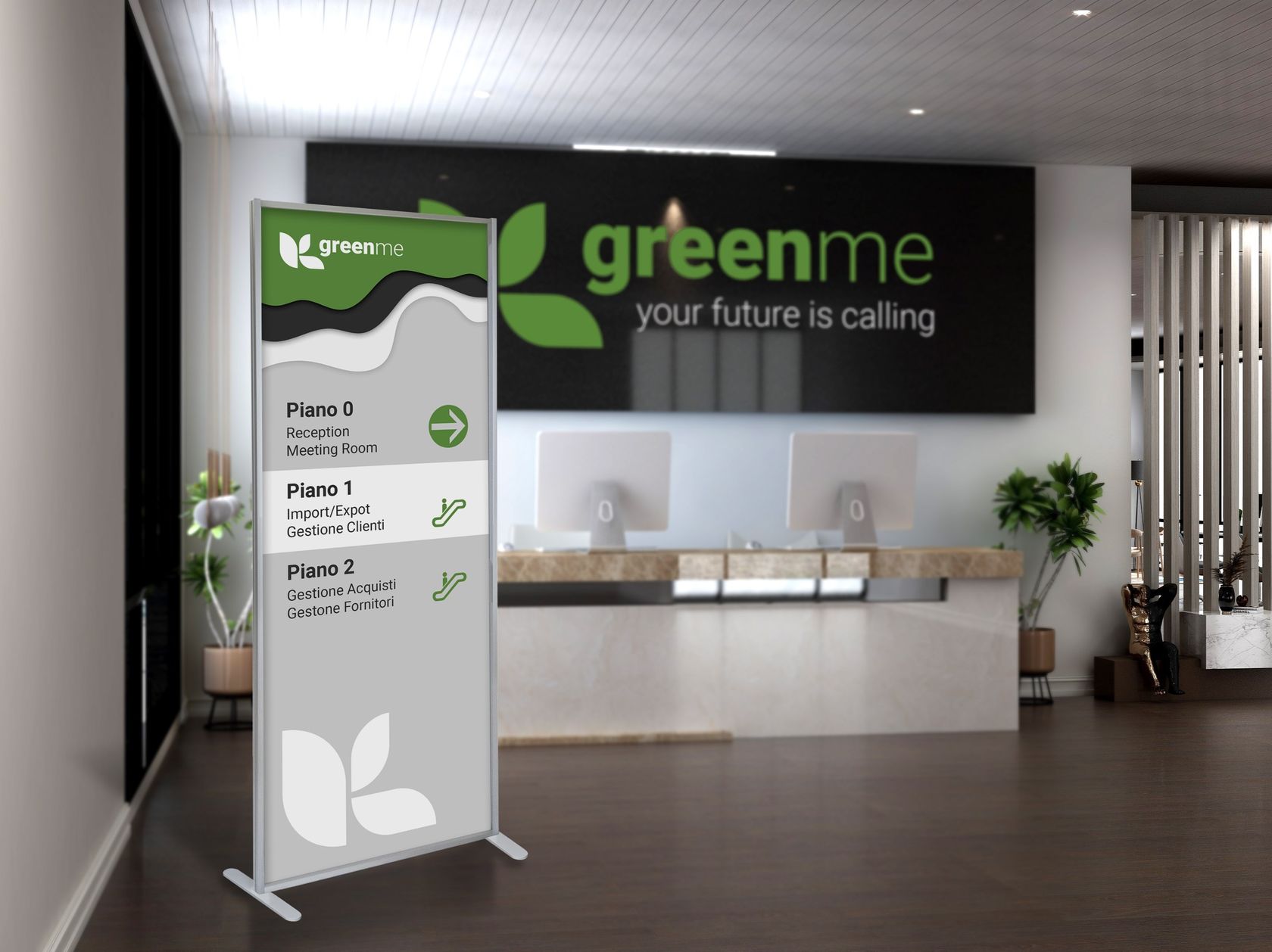 Custom freestanding totem Advertising totem By STUDIO T