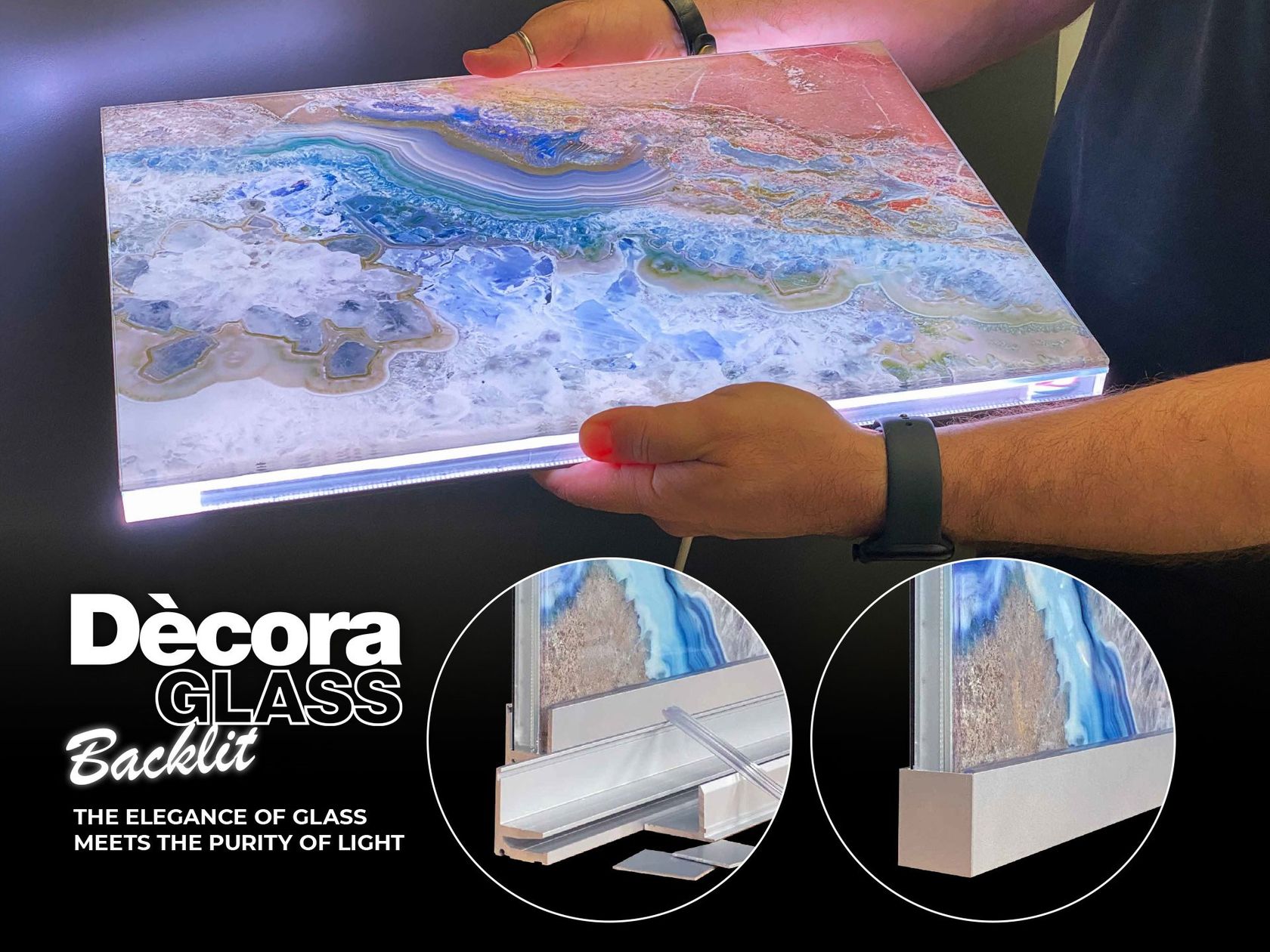 DÈCORA GLASS BACKLIT Panneau décoratif By Tecnografica