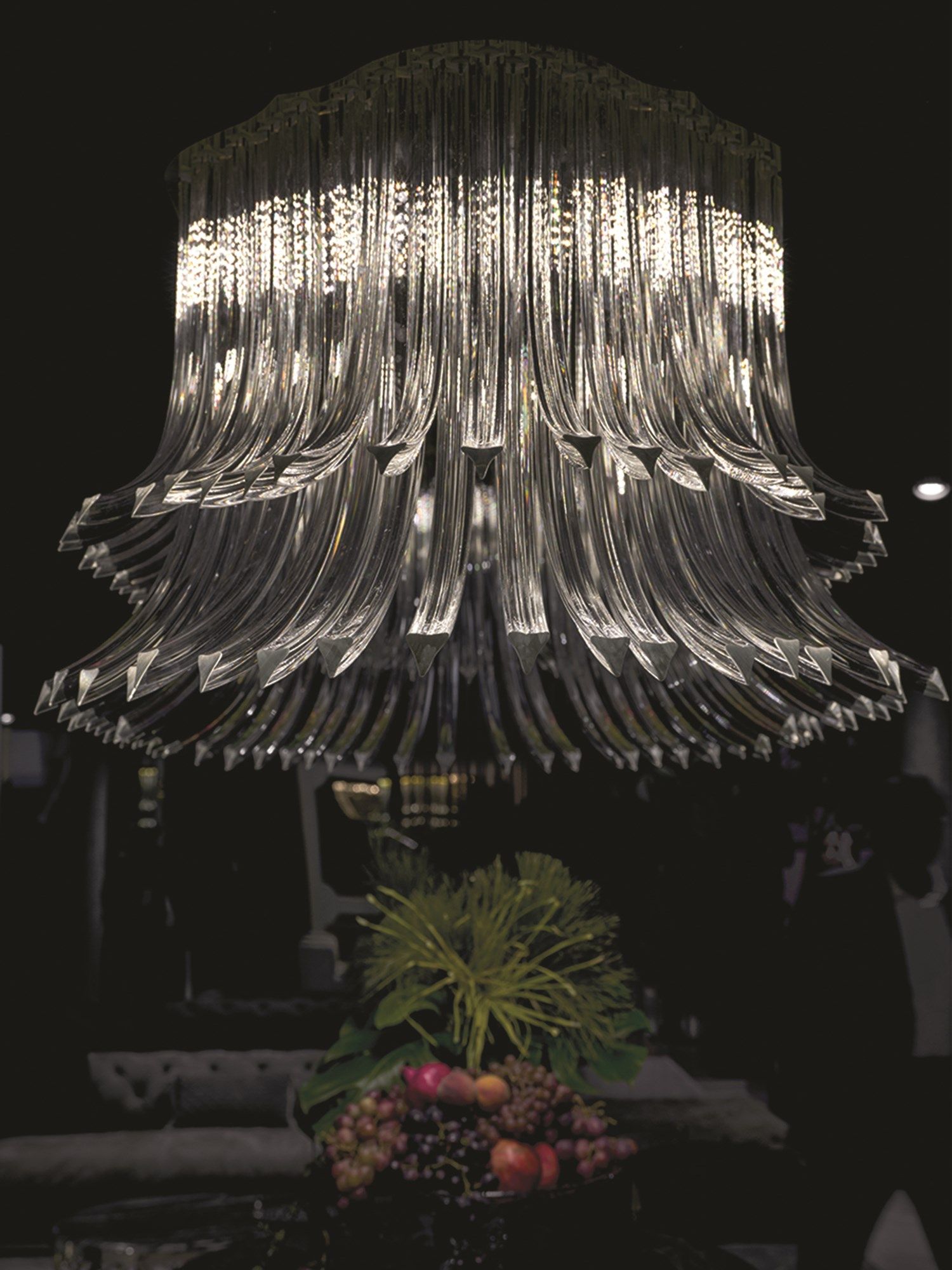 Crystal pendant lamp DALMA By Longhi design Giuseppe Iasparra