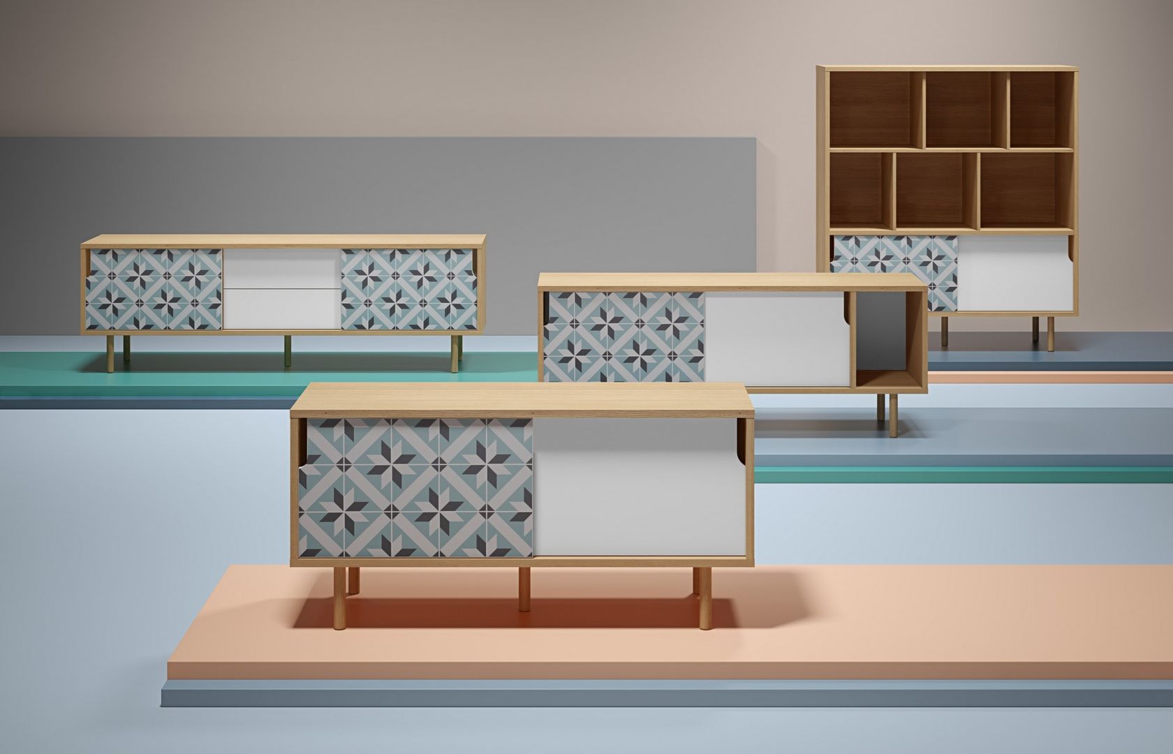 DANN TILES | Sideboard with drawers By TemaHome