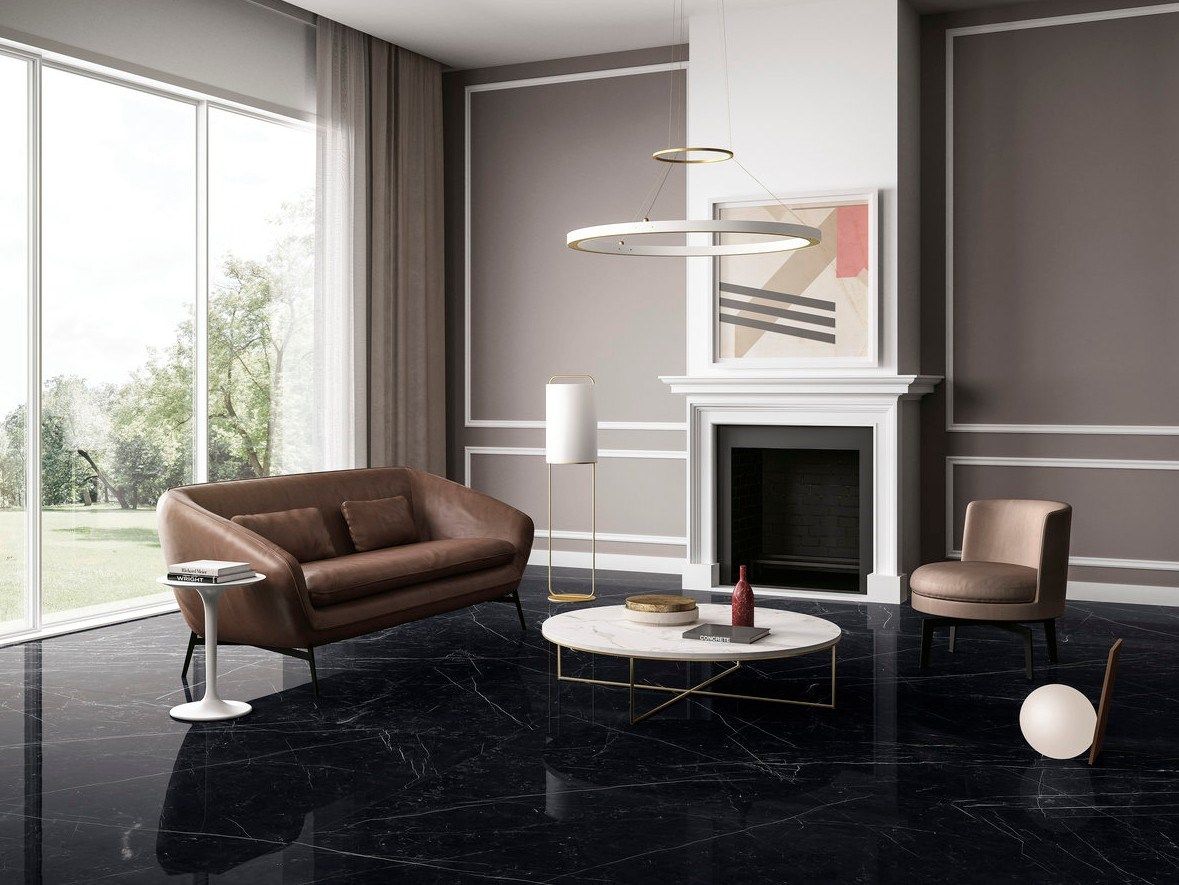 Porcelain stoneware wall/floor tiles with marble effect DARK MARQUINA ...