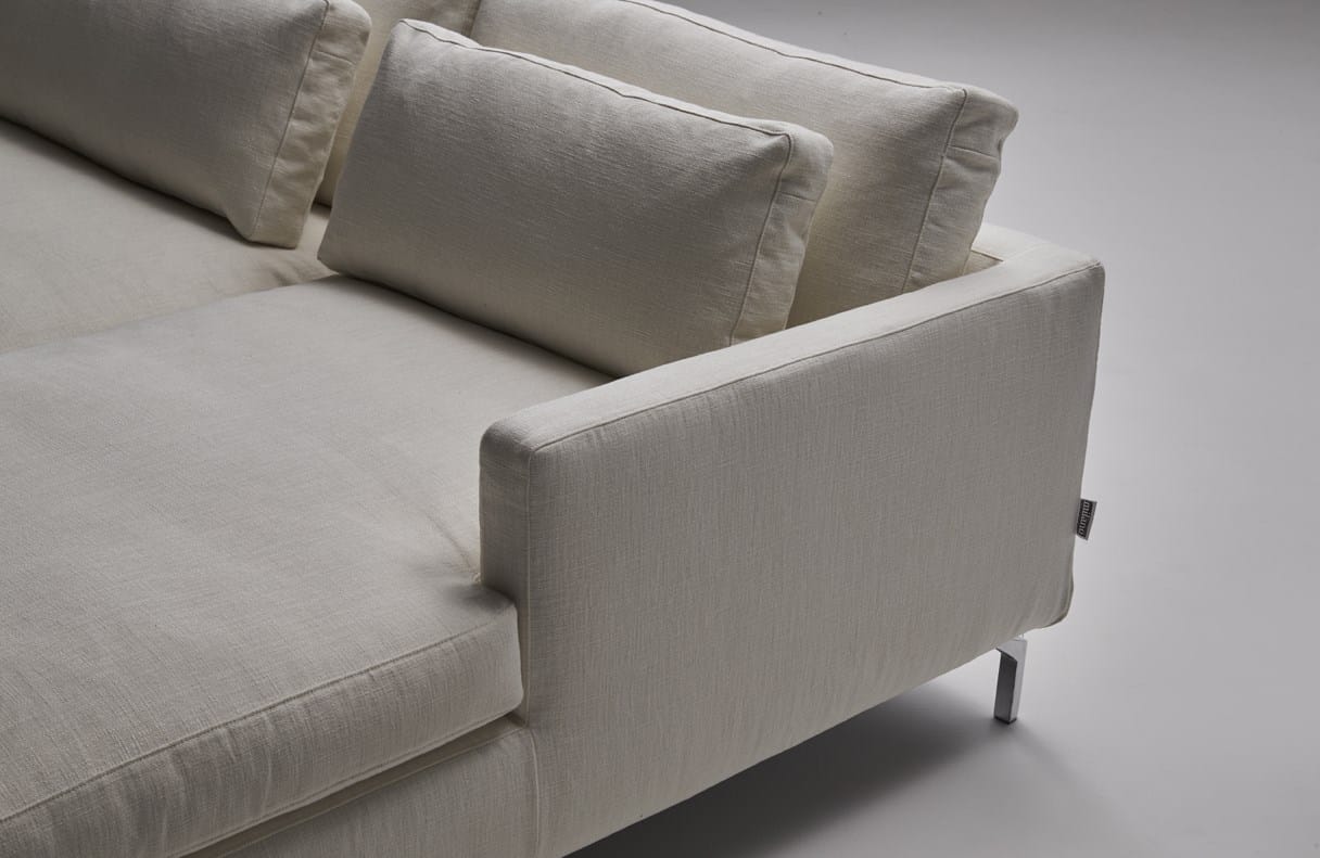 DAVE | Sofa bed with chaise longue 3 seater fabric sofa bed with chaise ...